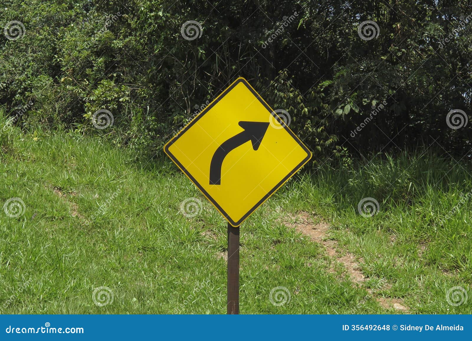 Right Curve Symbol Sign - Sharp Turn Sign Stock Photo - Image of right ...