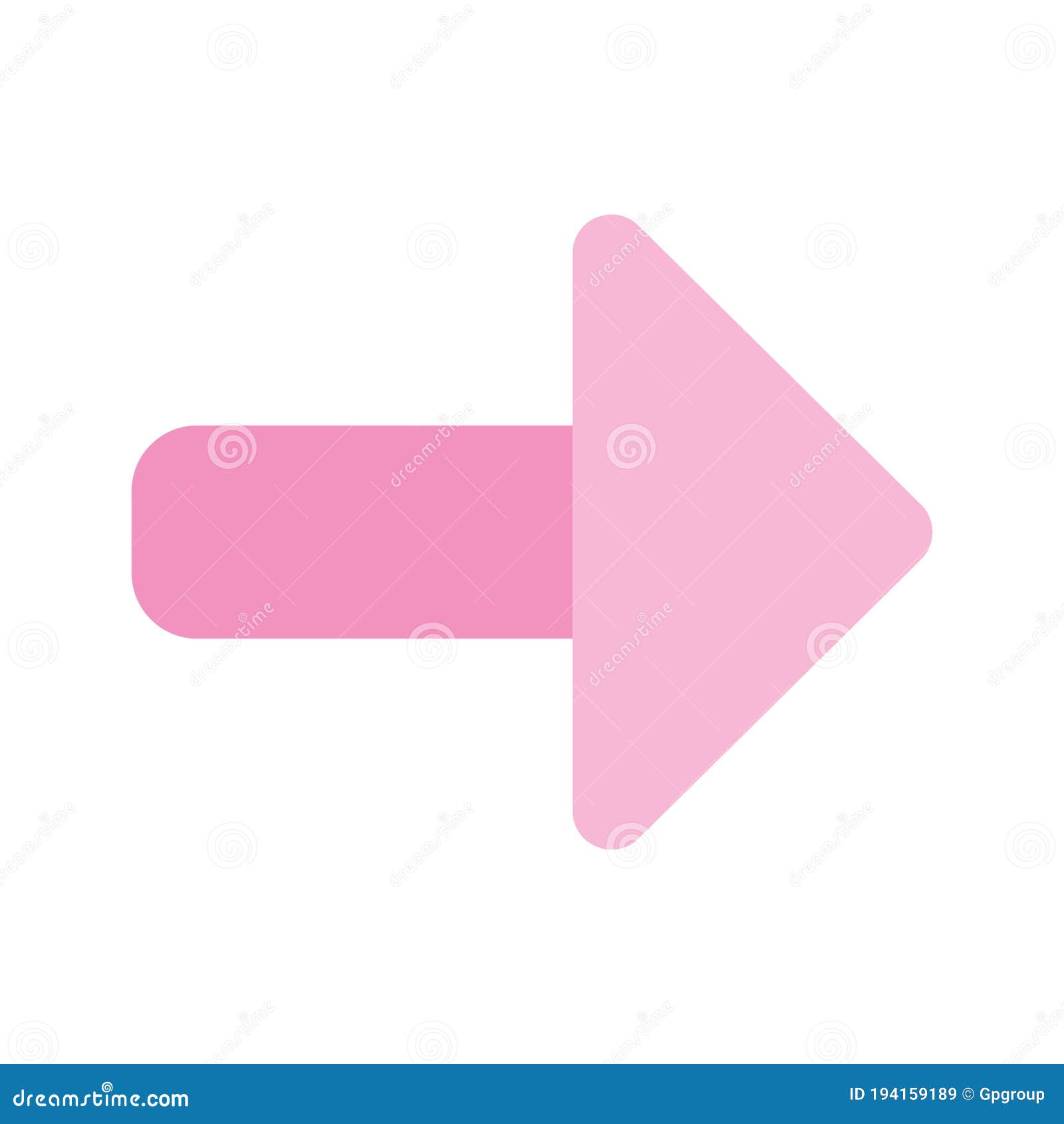 Right Direction Arrow Flat Style Icon Vector Design Stock Vector ...