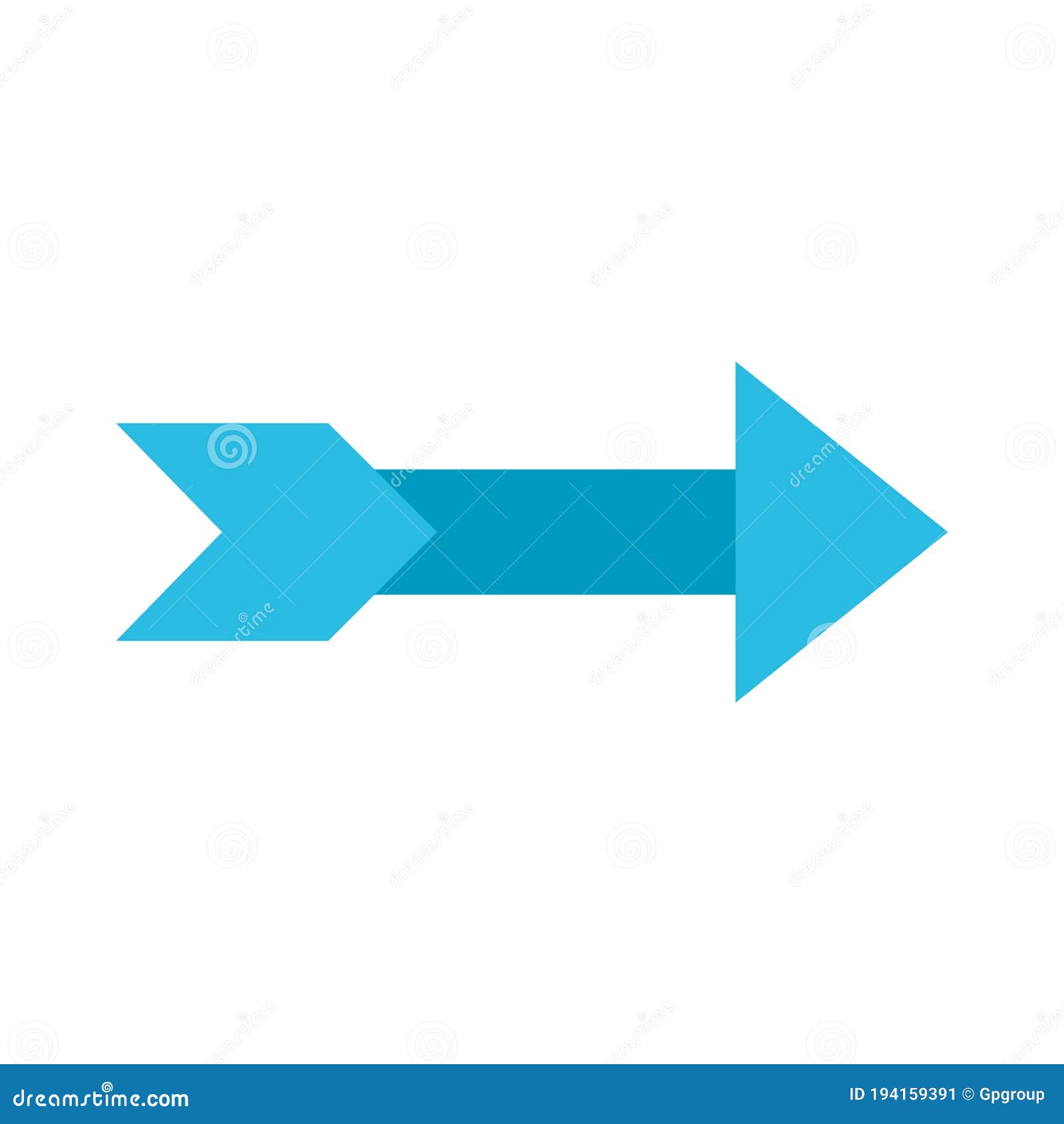 Right Direction Arrow Flat Style Icon Vector Design Stock Vector ...