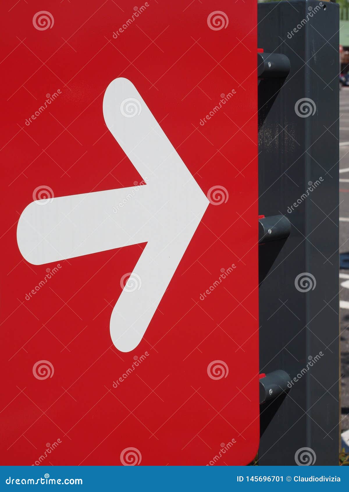Right direction arrow sign stock image. Image of direction - 145696701