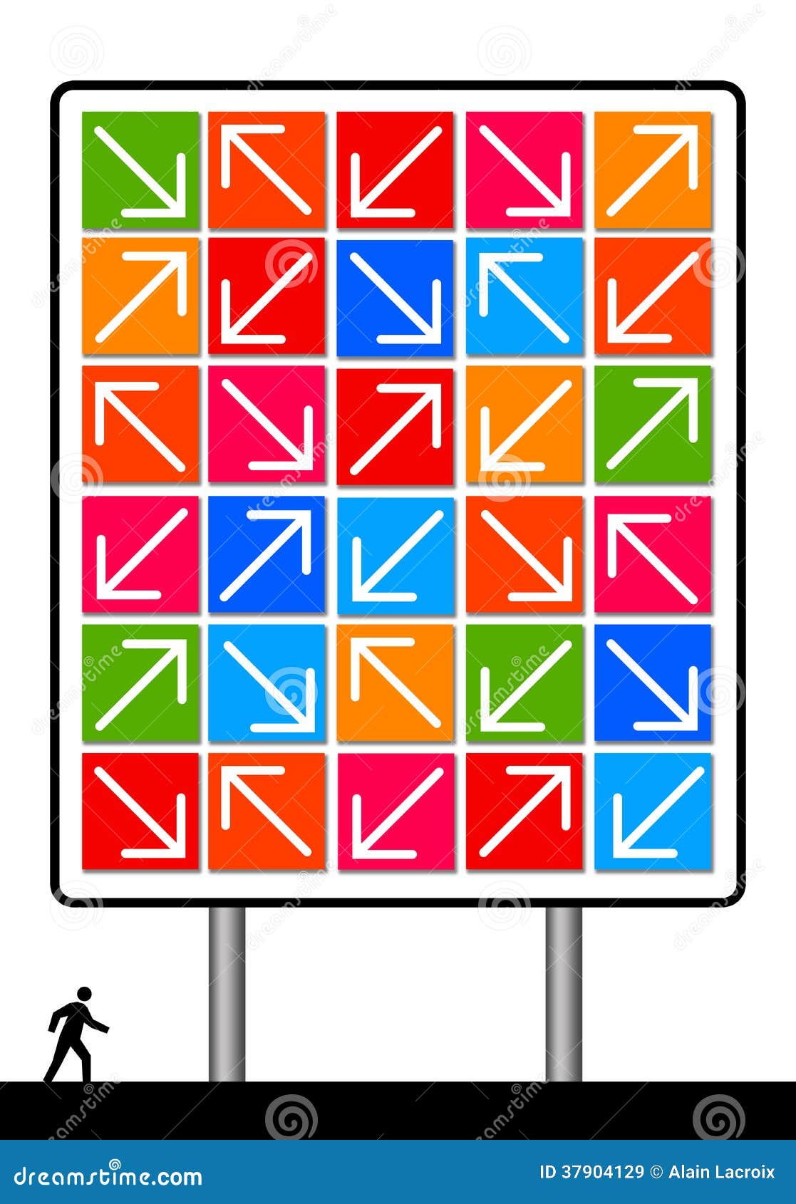 Right direction stock illustration. Illustration of busy - 37904129