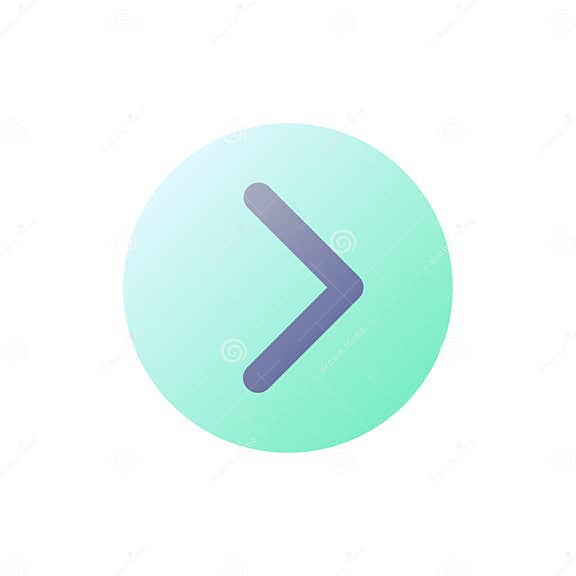 Right Direction Pointer Pixel Perfect Flat Gradient Color Ui Icon Stock Vector - Illustration of ...