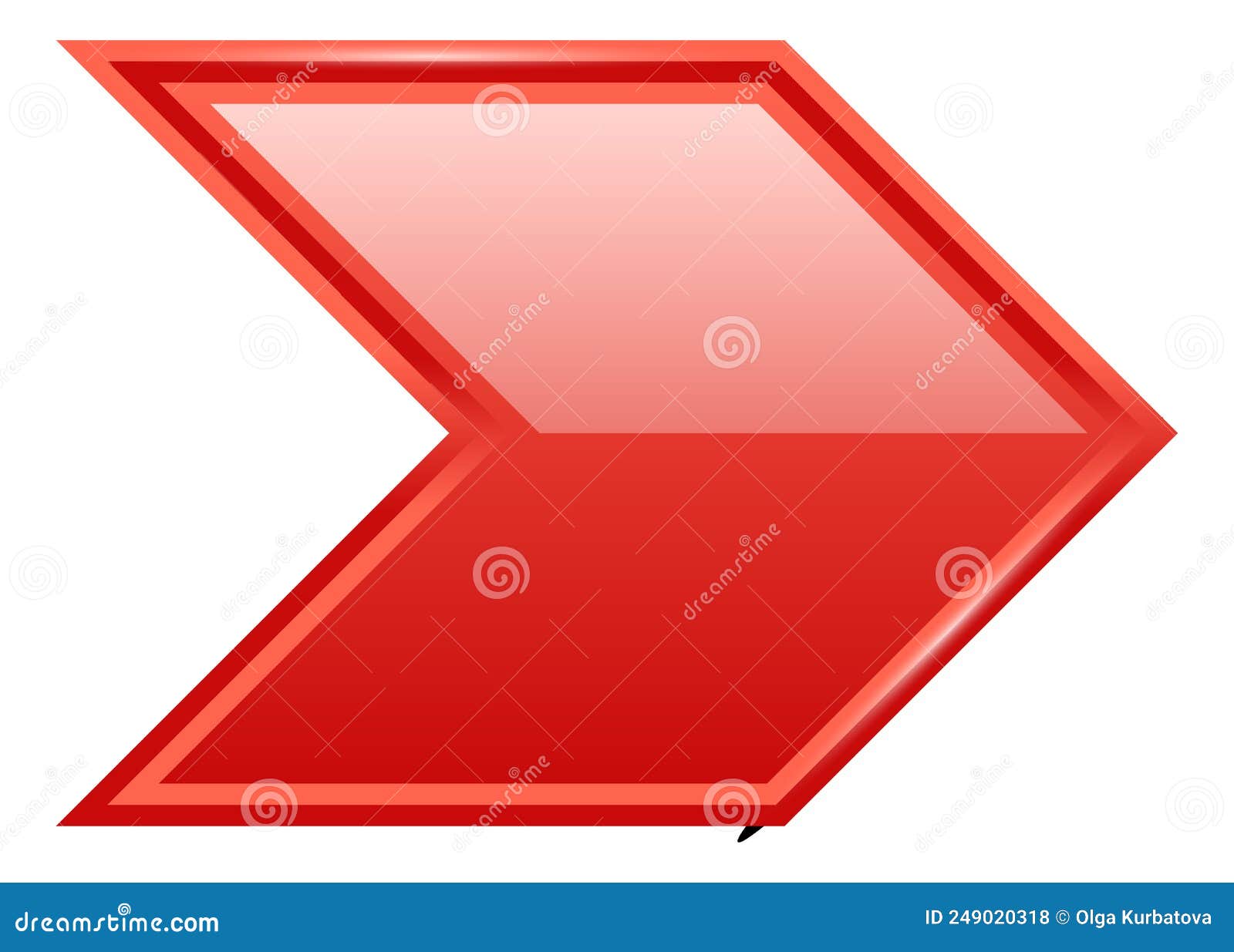 Right Direction Pointer. Red Glossy Arrow Element Stock Vector ...
