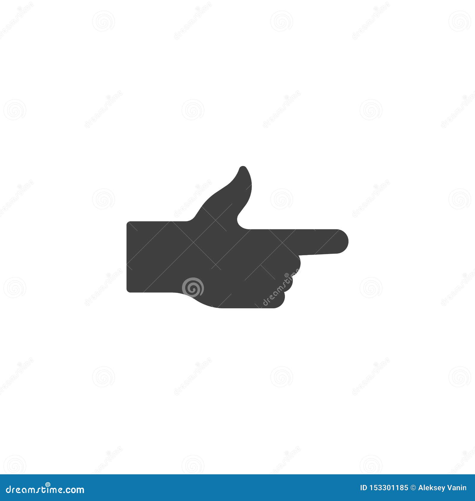 Right Direction Pointing Hand Vector Icon Stock Vector - Illustration ...