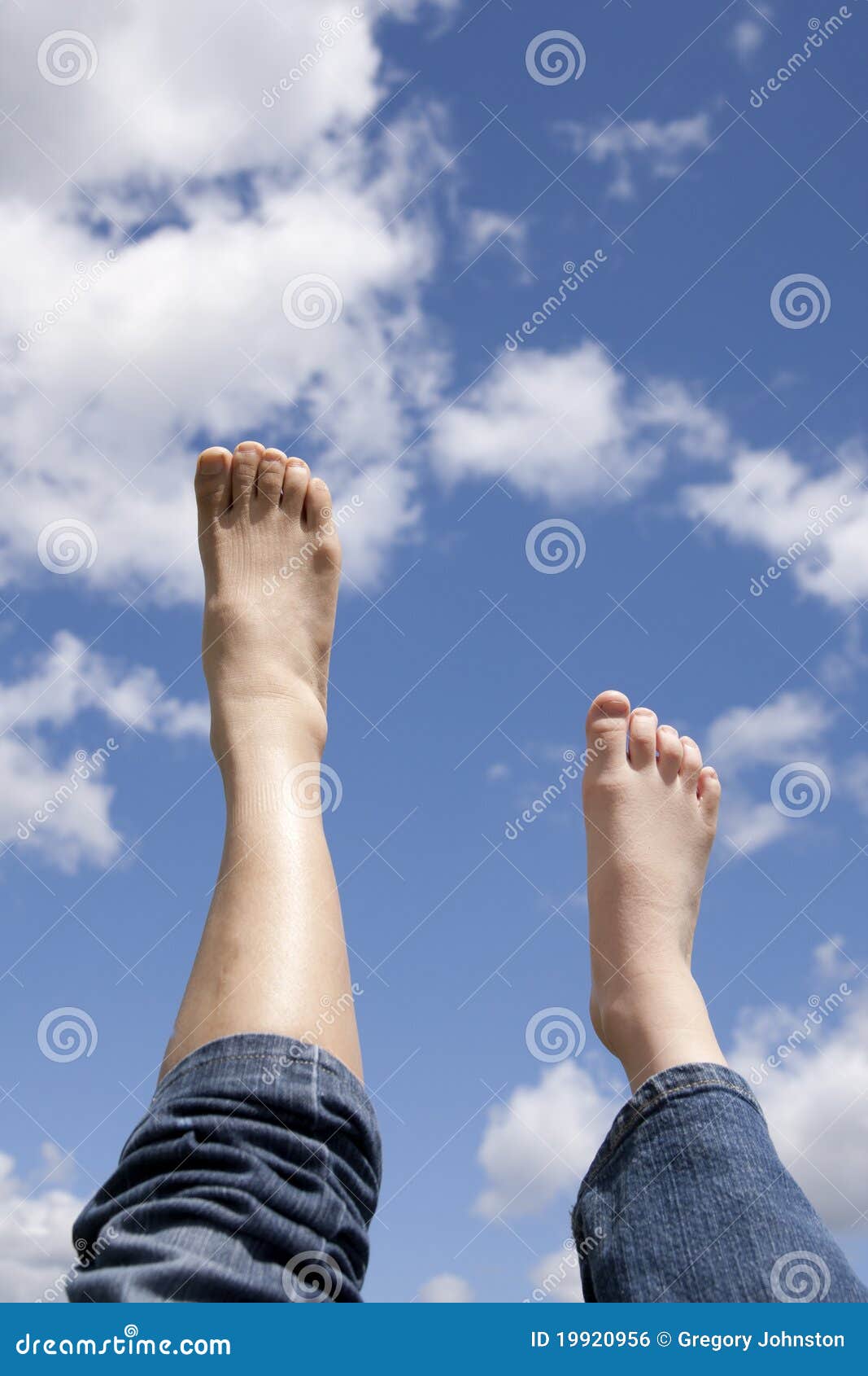 Right Foot Forward or Upward. Stock Photo - Image of carefree, white ...
