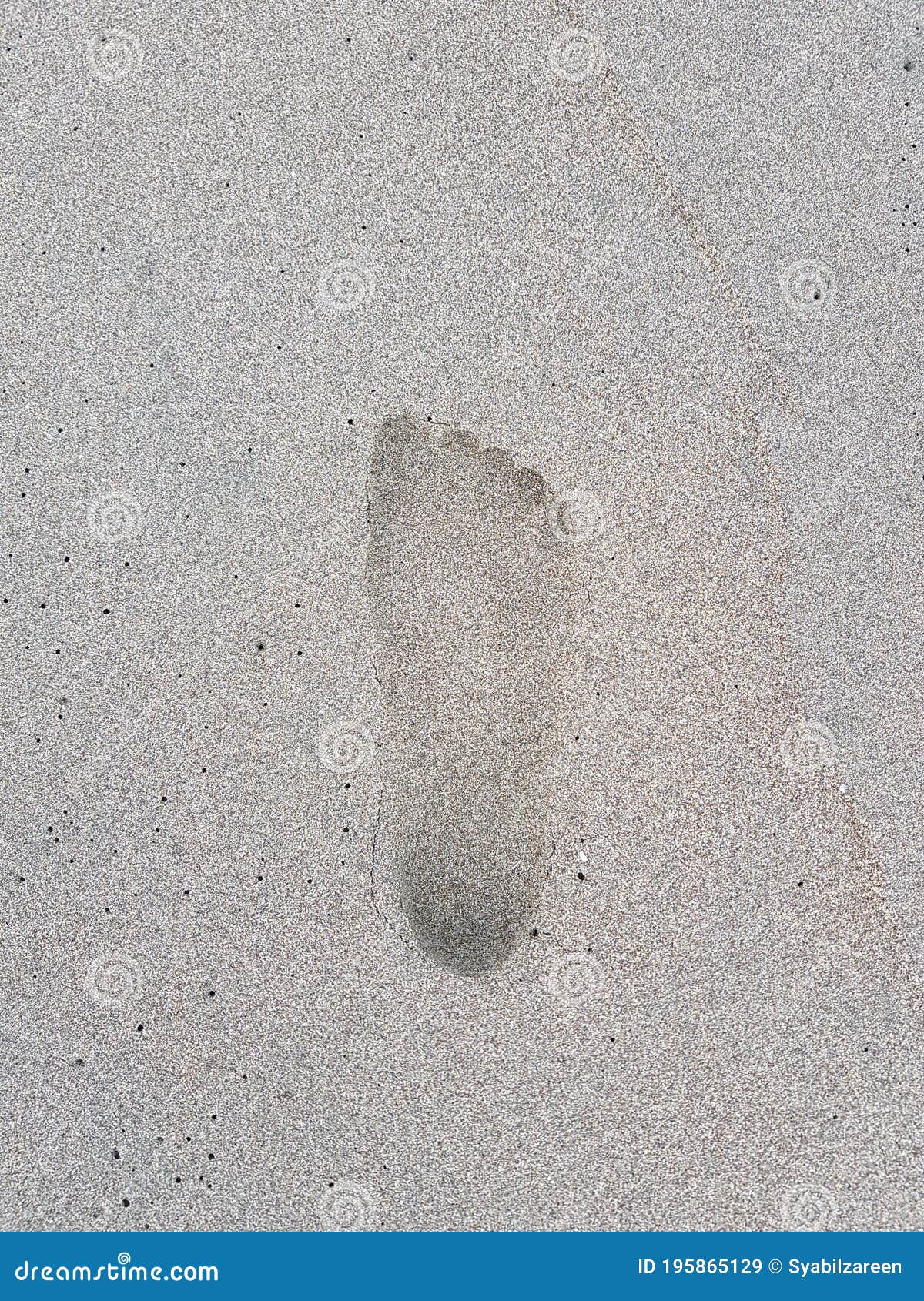 Right Footstep on the Sand in the Sunny Day Stock Image - Image of ...