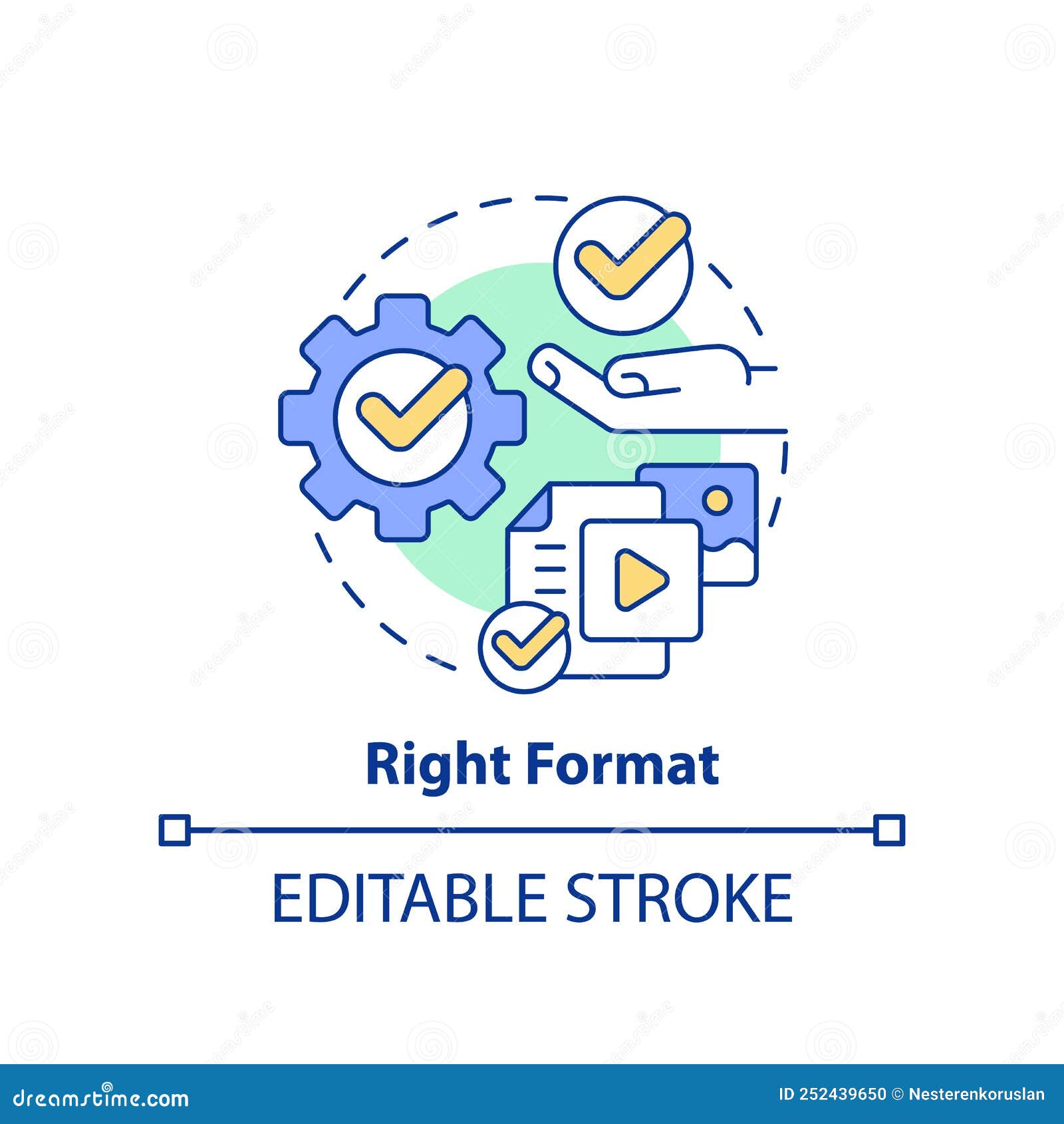 Right format concept icon stock vector. Illustration of graphic - 252439650