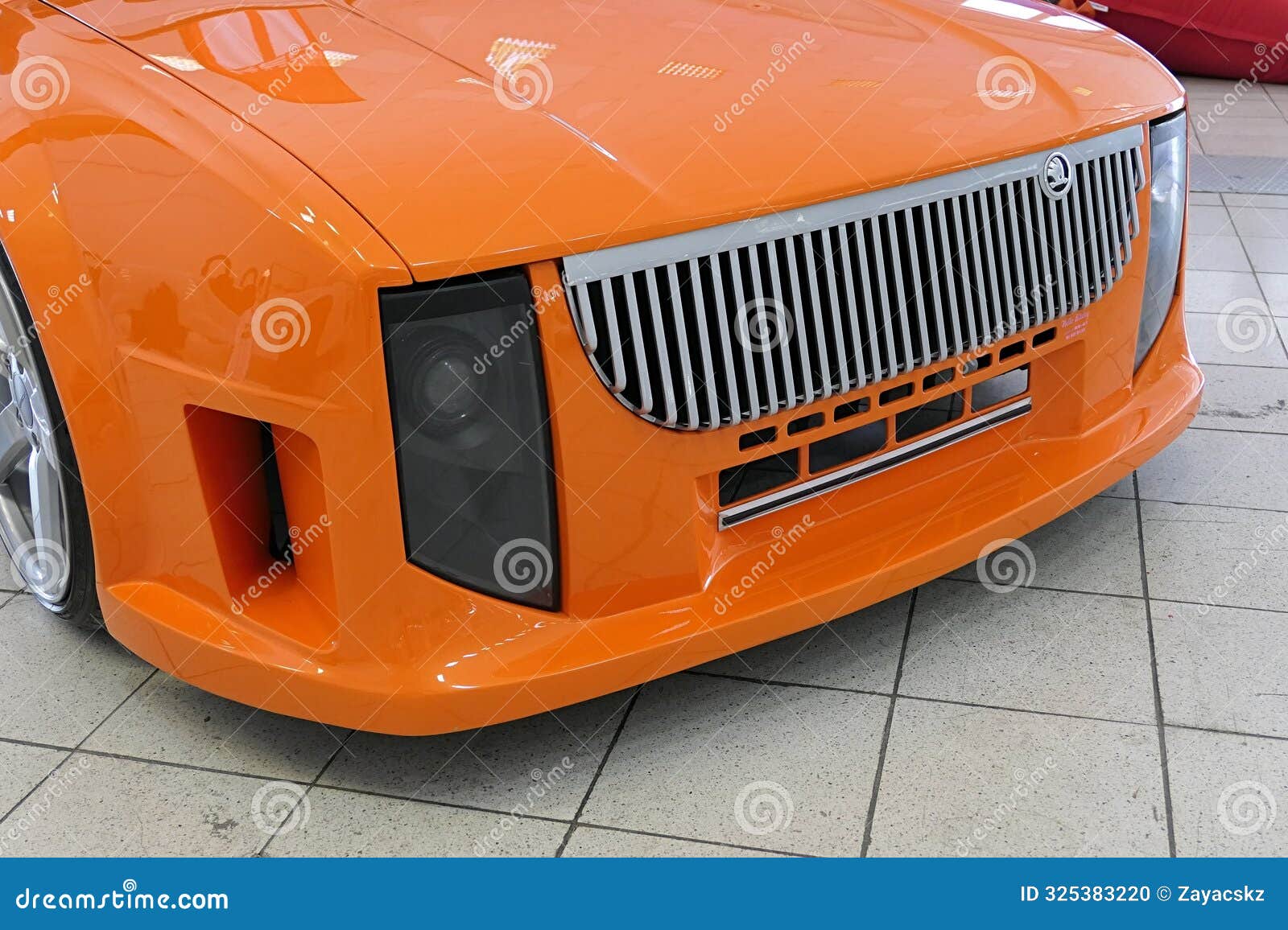 Right Front View of Heavily Tuned Car Skoda Garde, Also Called Rapid ...