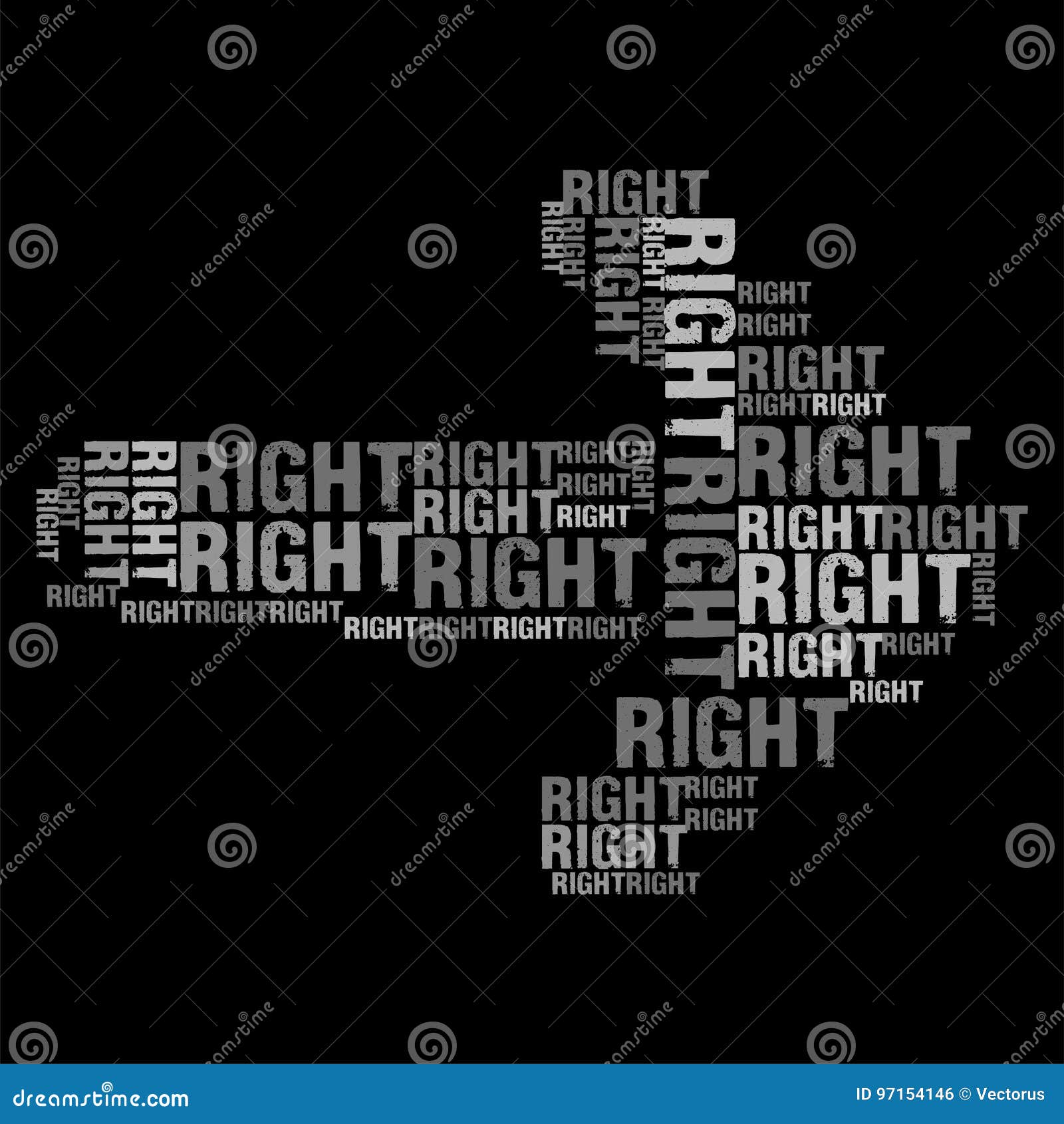 Right Gray stock vector. Illustration of decisions, goal - 97154146