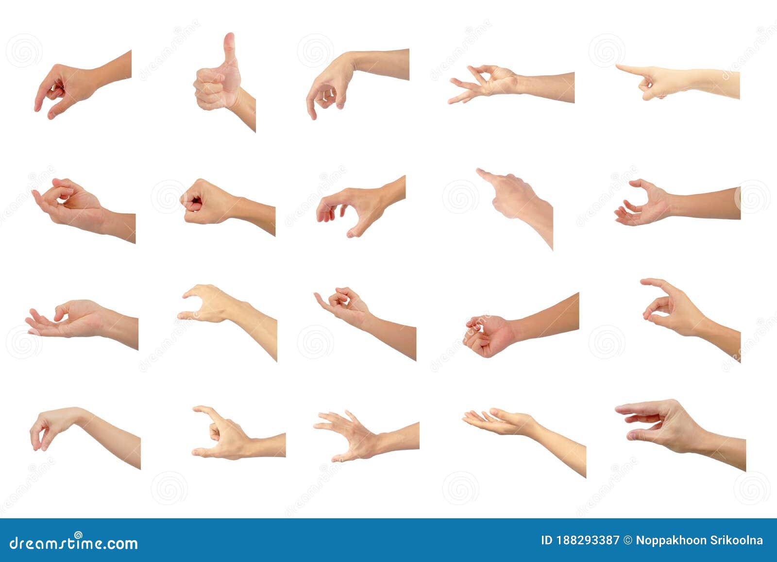 Right Hand Collection Multiple Of Asian In Gestures Show Are Symbol ...