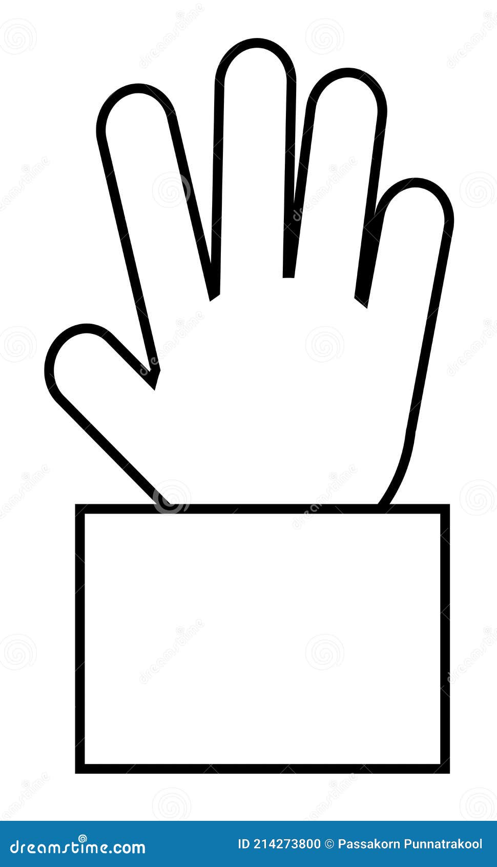 Right hand stock illustration. Illustration of border - 214273800