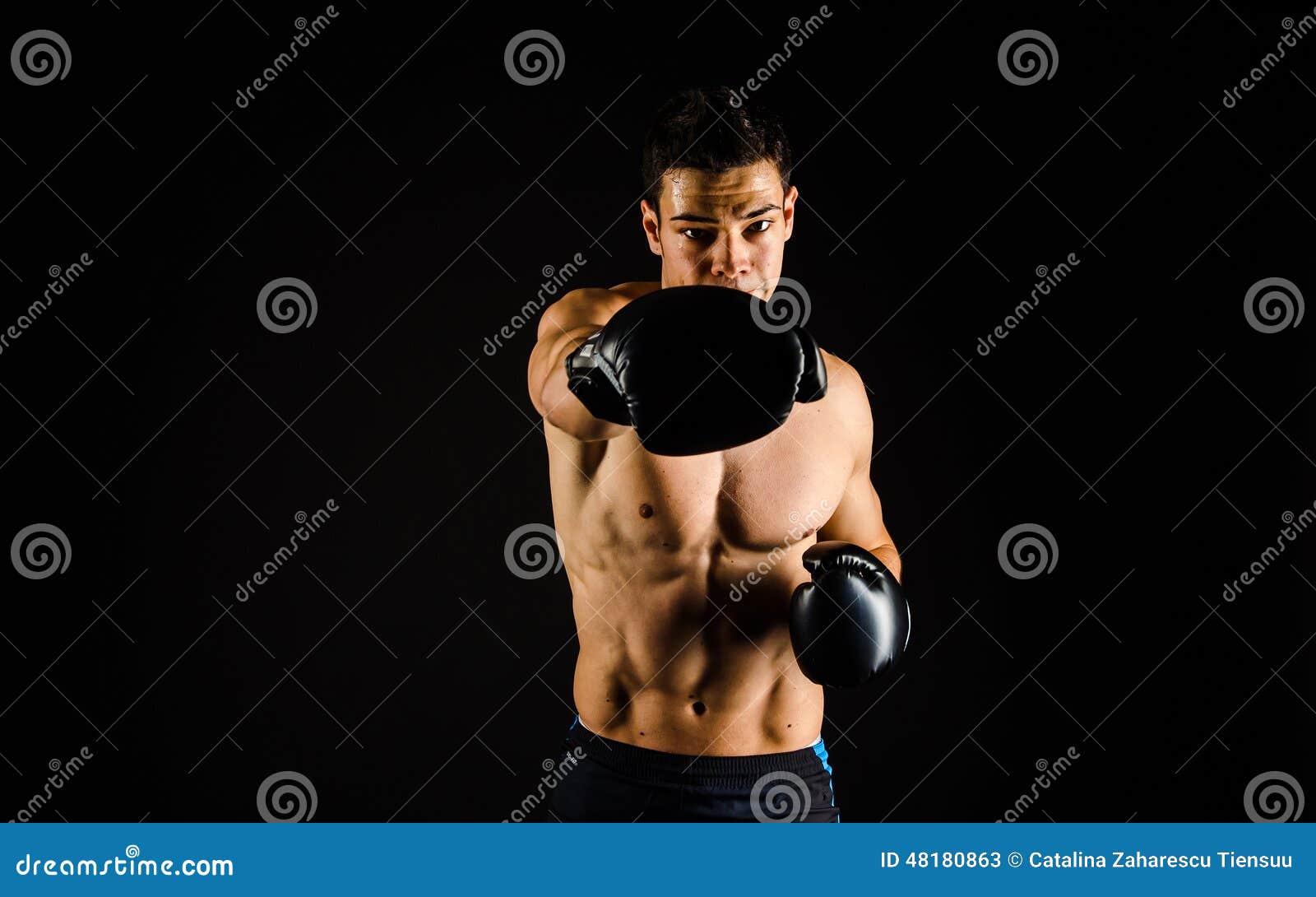Right hand jab-front view stock image. Image of arms - 48180863