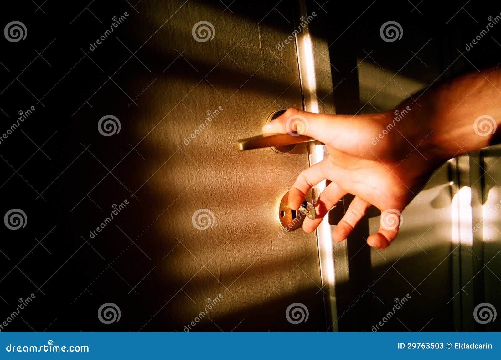 Hand on Door Handle stock image. Image of adult, inside - 29763503