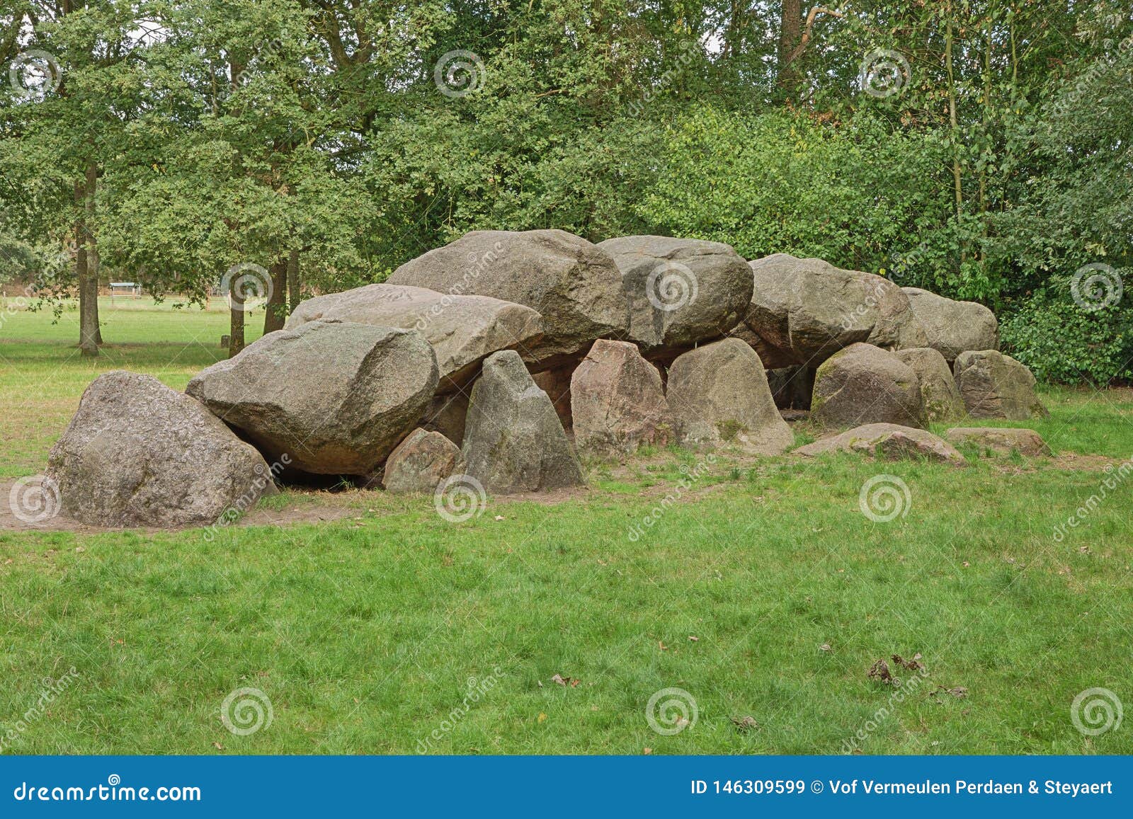 Right Hand Side View of Dolmen D18 Stock Image - Image of archaeology ...