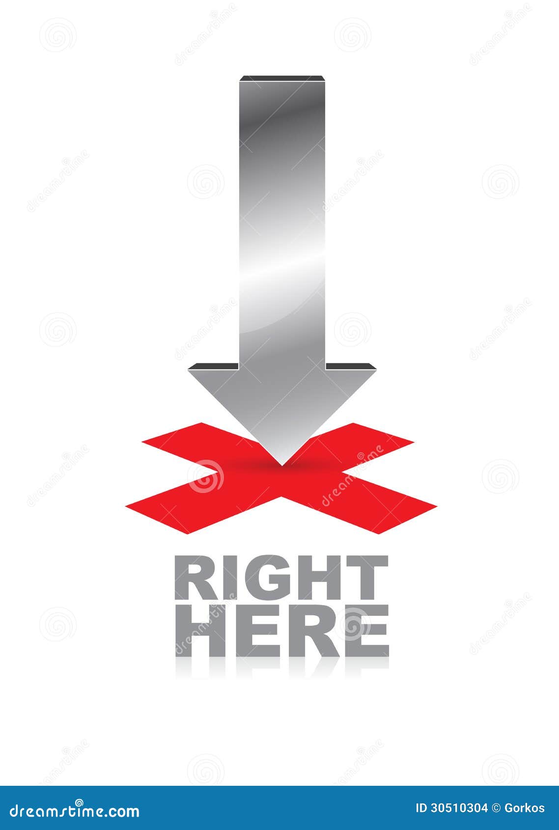 Right here stock vector. Illustration of place, shine - 30510304