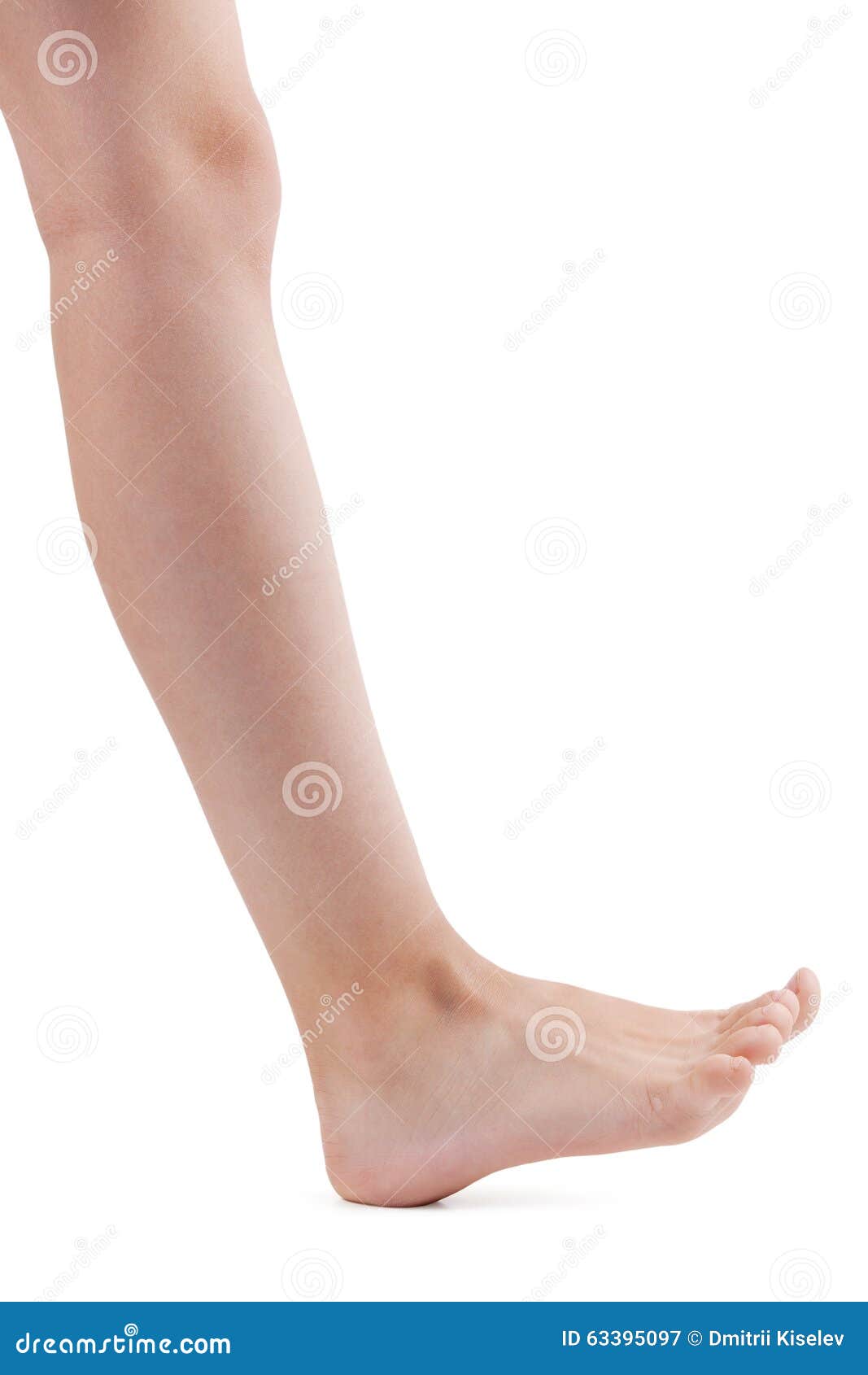 Right Human Foot on a White Background Stock Image - Image of joint ...