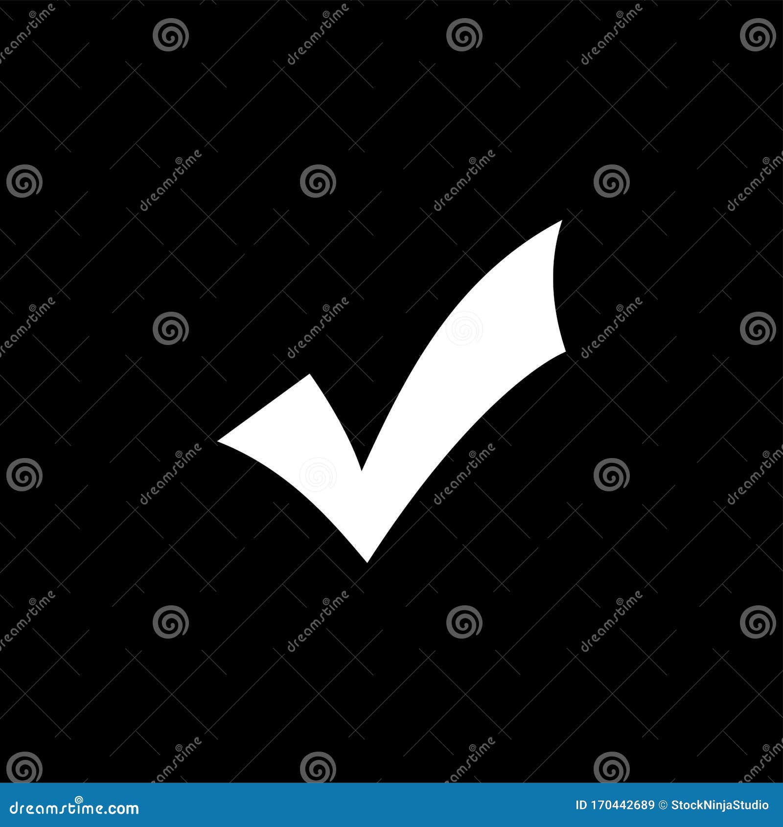 Right Icon on Black Background. Black Flat Style Vector Illustration ...