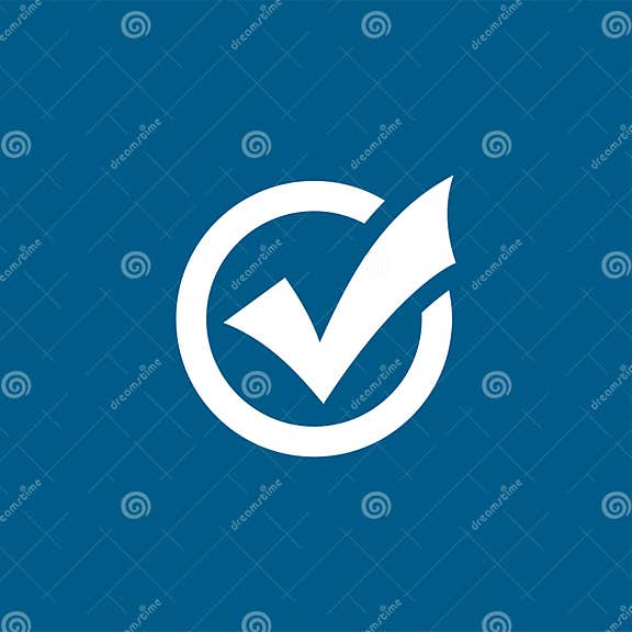 Right Icon on Blue Background. Blue Flat Style Vector Illustration ...