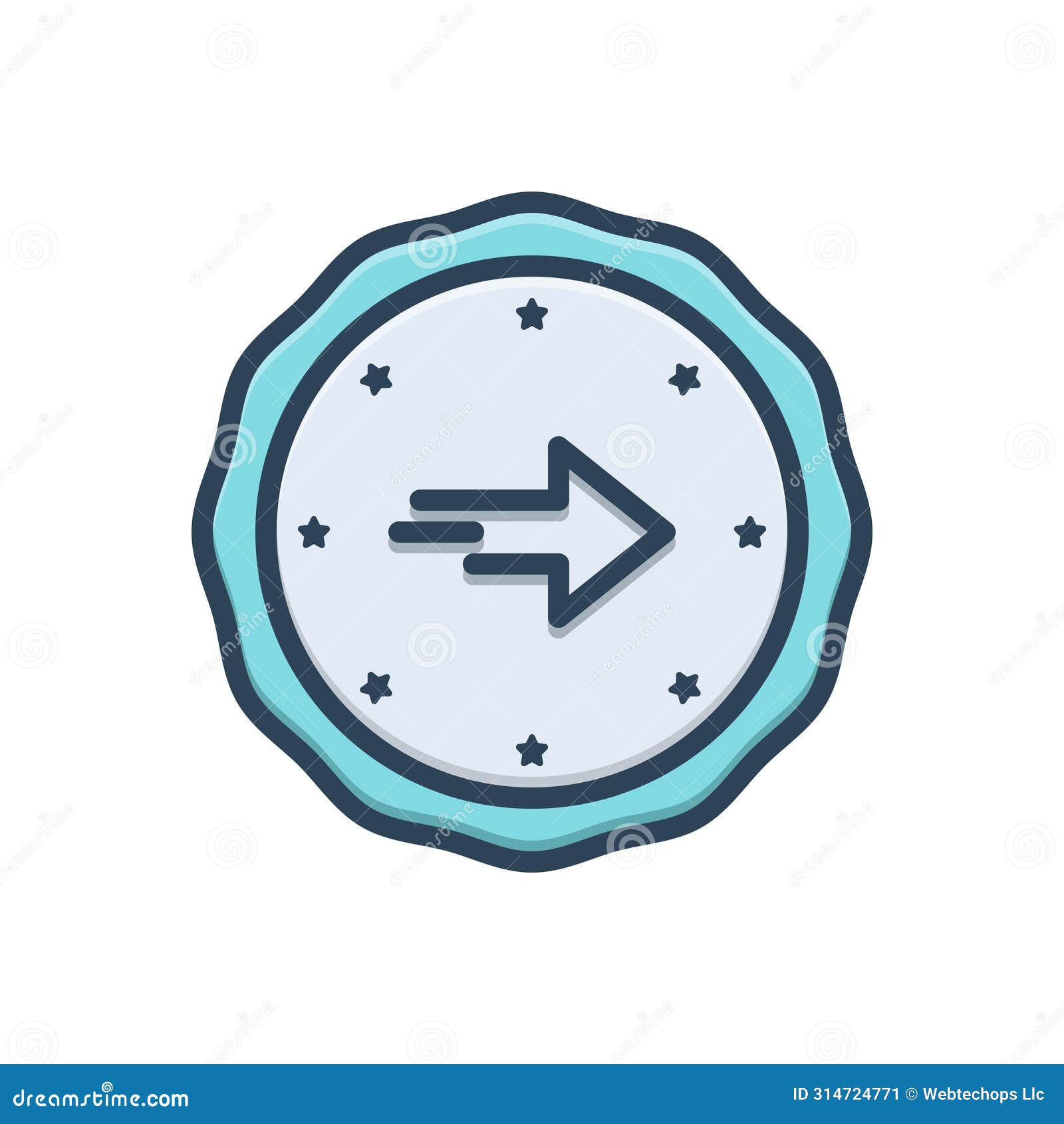 Color Illustration Icon for Right, Correct and Direction Stock ...