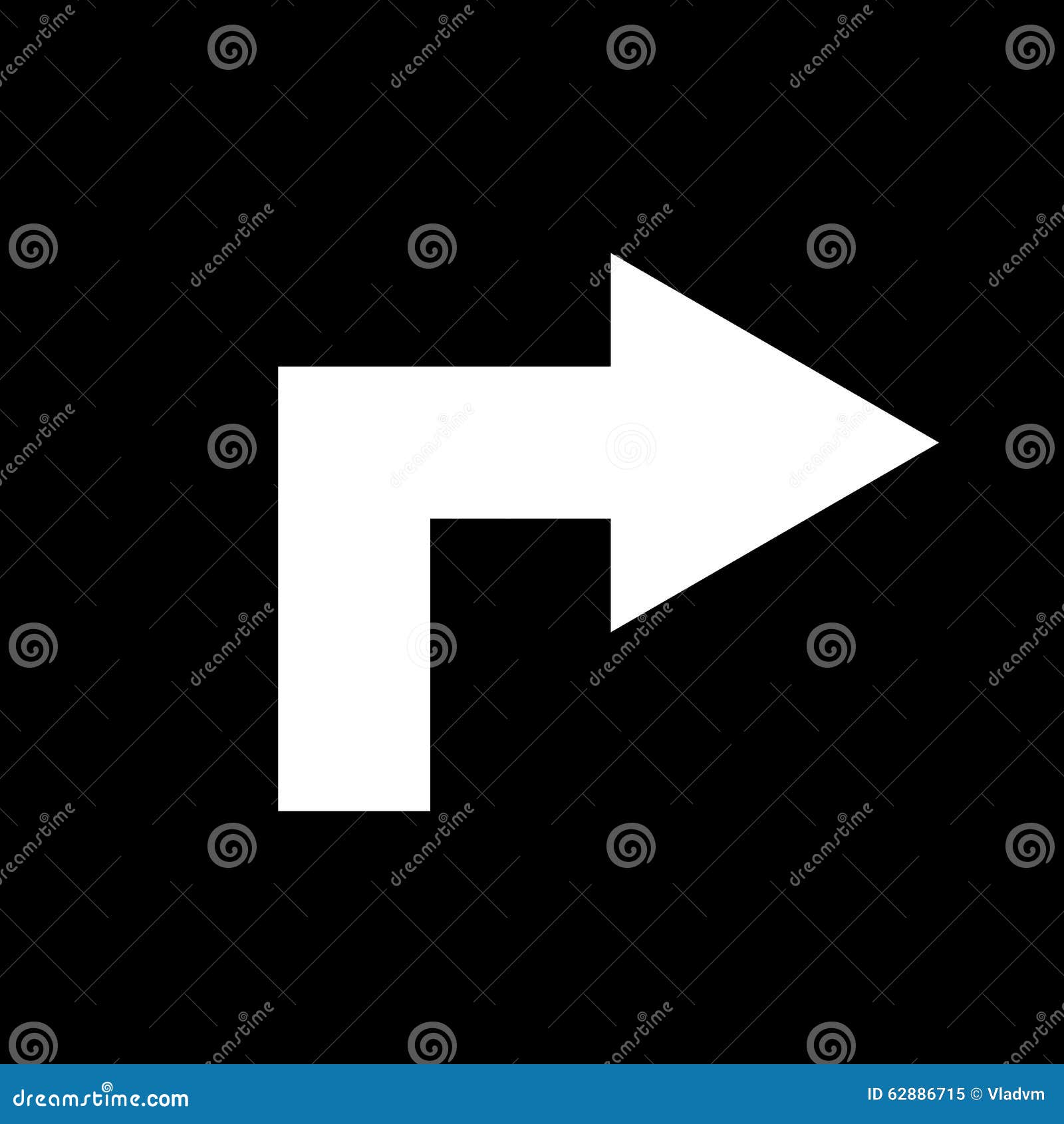 The Right Icon. Direction and Arrow, Navigation Symbol Stock ...