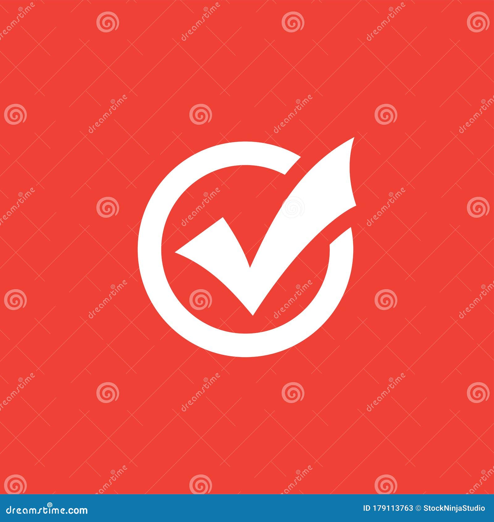 Right Icon on Red Background. Red Flat Style Vector Illustration Stock ...