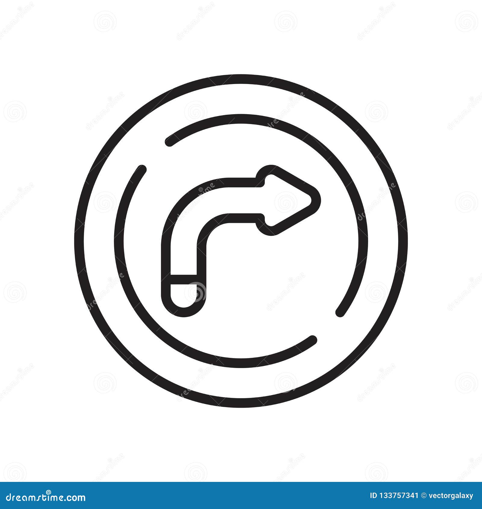 Right Icon Vector Sign and Symbol Isolated on White Background, Right ...