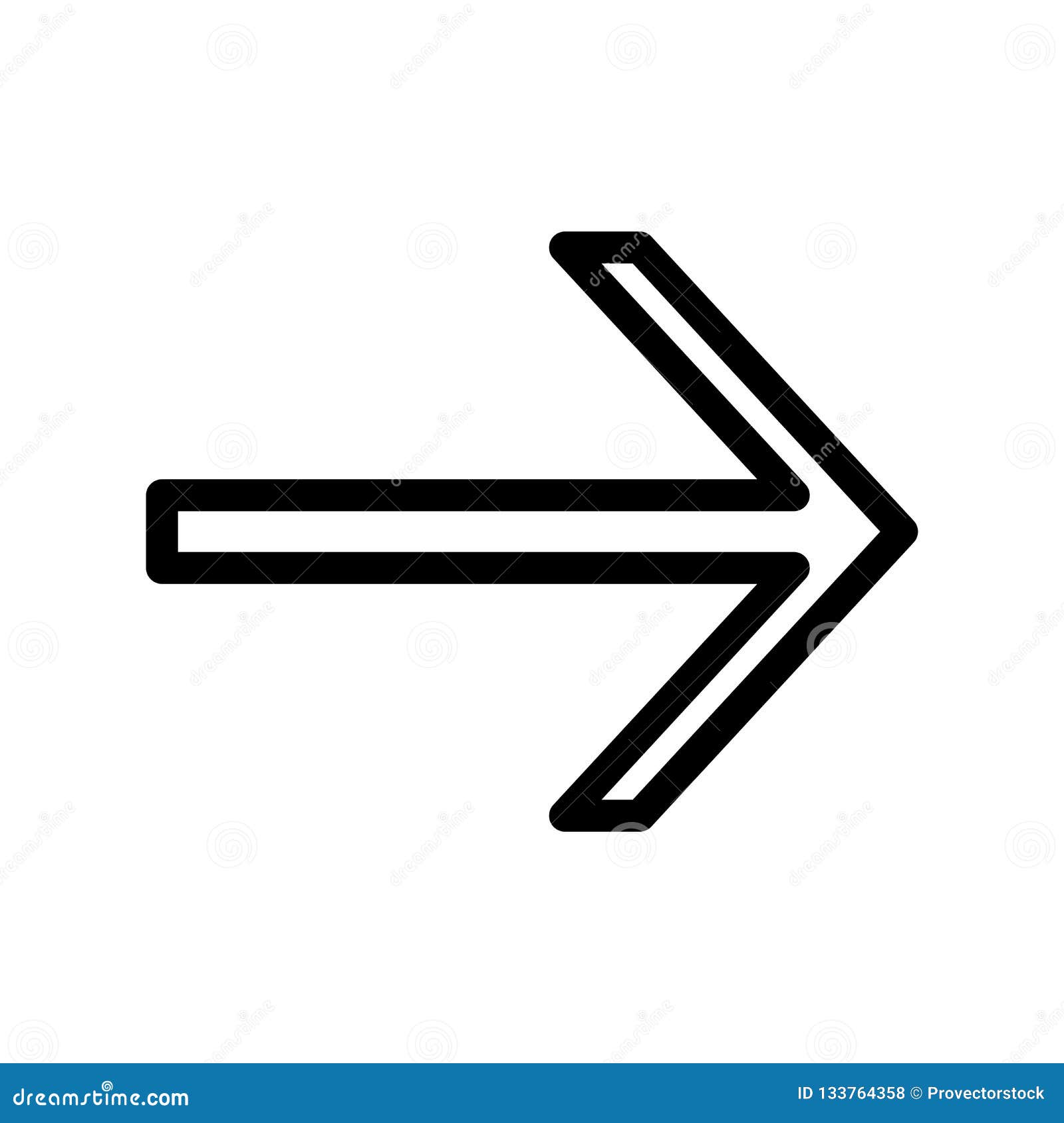 Right Icon Vector Sign and Symbol Isolated on White Background Stock ...