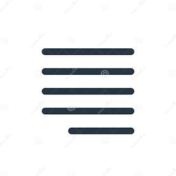 Right Justification Icon Vector from Text Editor Concept. Thin Line ...