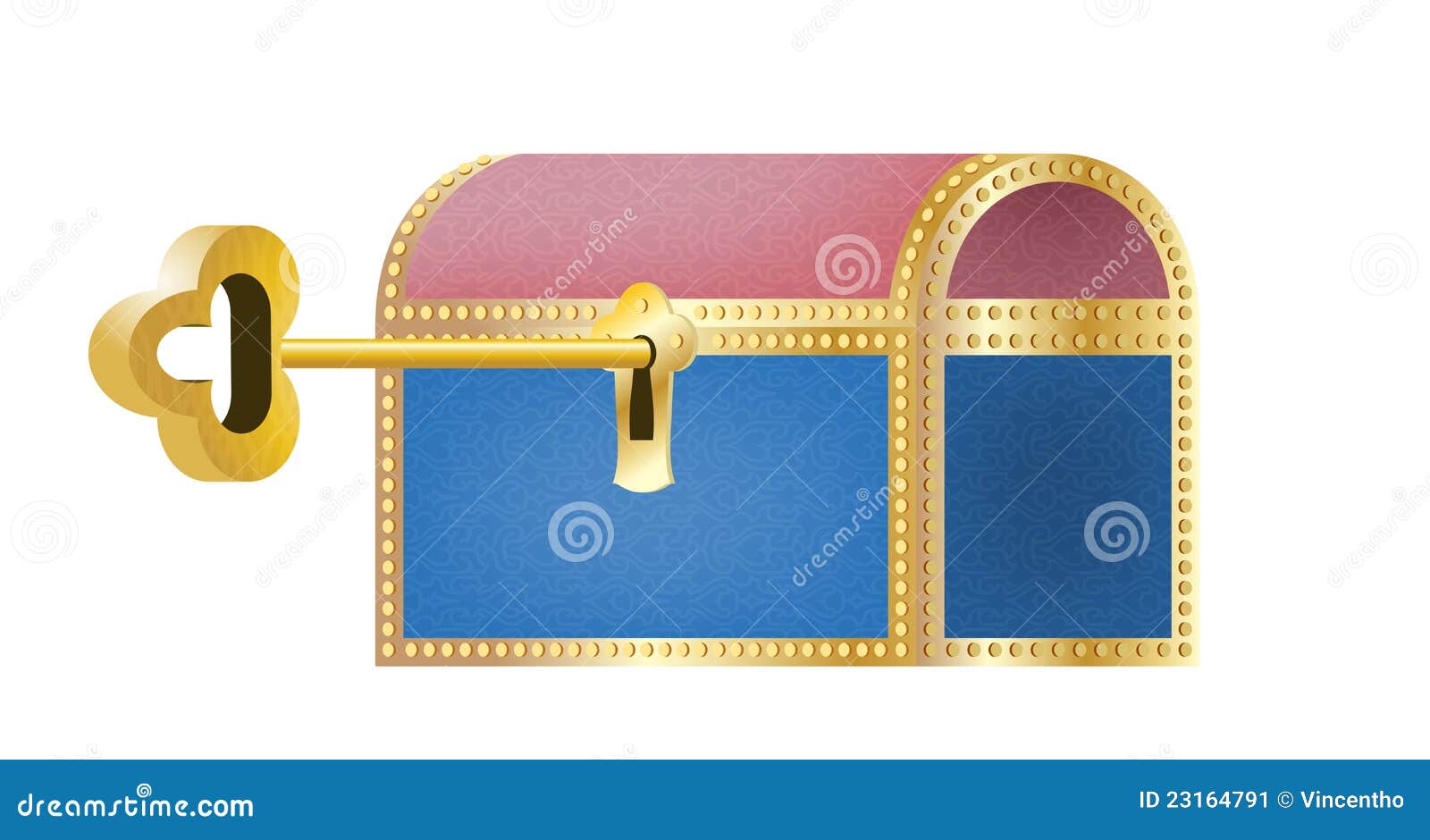 The Right Key To the Chest Illustration Stock Vector - Illustration of ...