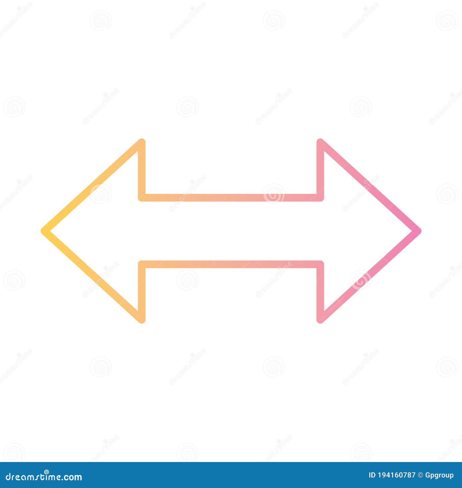 Right and Leaft Arrow Gradient Style Icon Vector Design Stock Vector ...