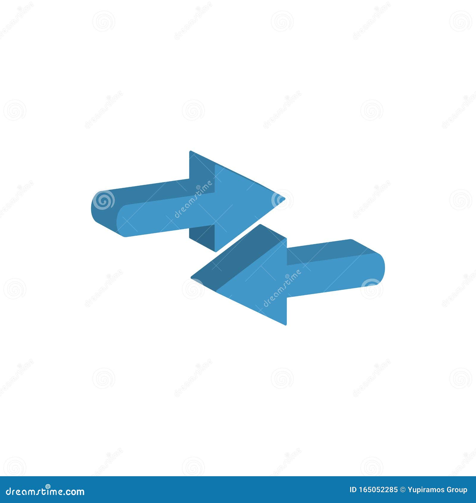 Right and Left Arrows 3d Style Icon Stock Vector - Illustration of ...