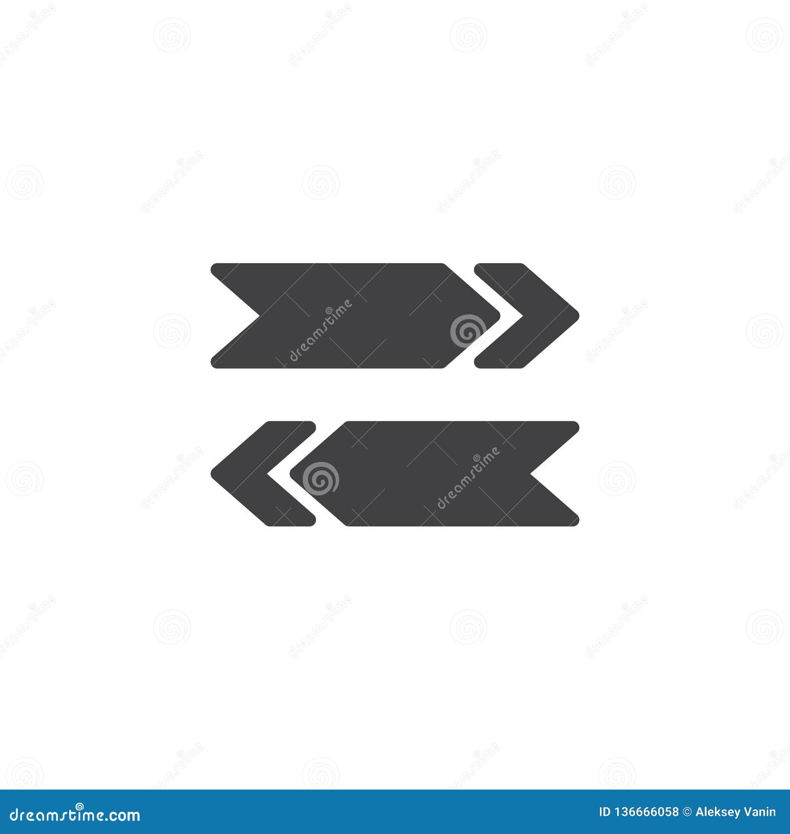 Right and Left Arrows Vector Icon Stock Vector - Illustration of symbol ...