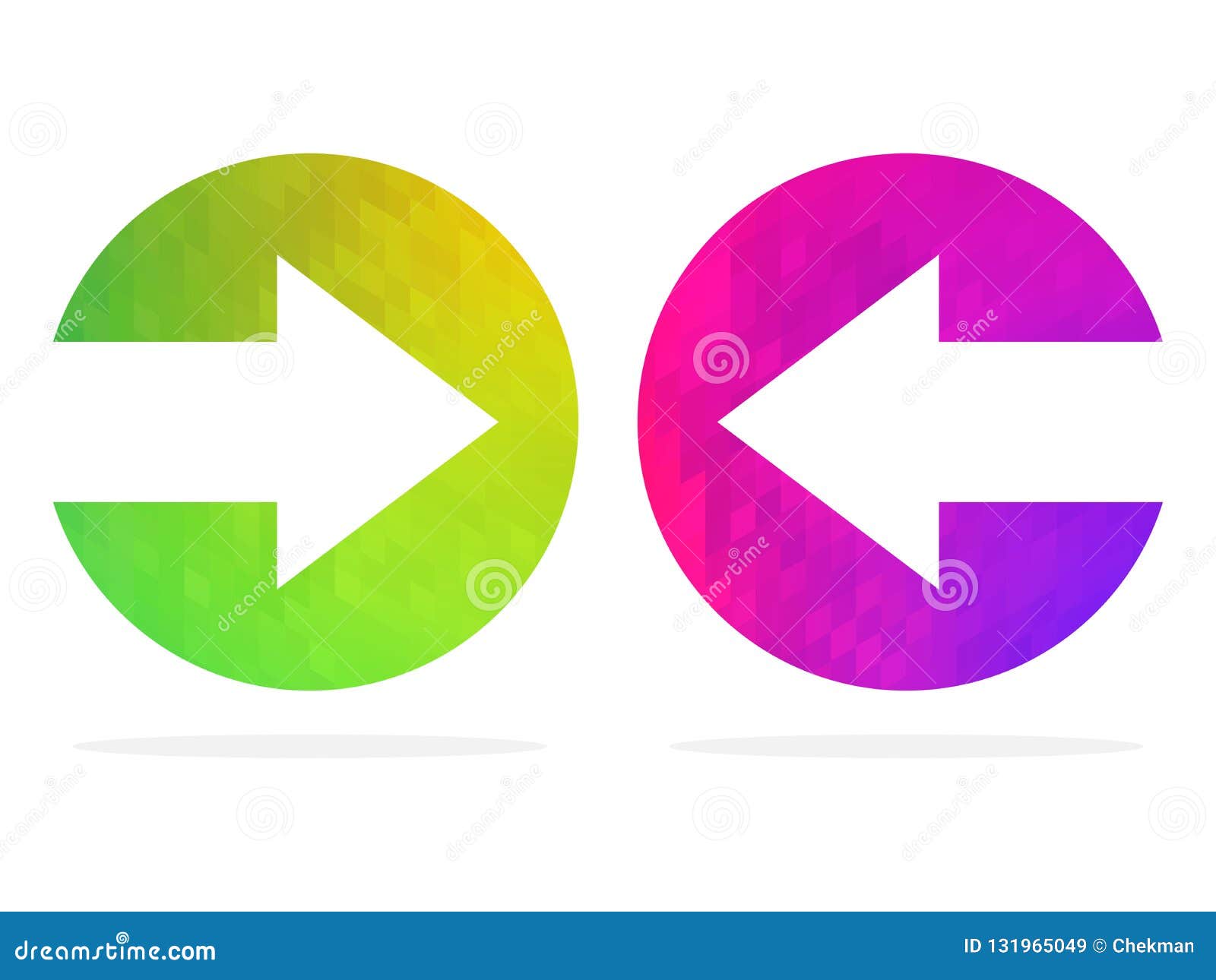 Right and Left Arrows. Vector Illustration Stock Illustration ...