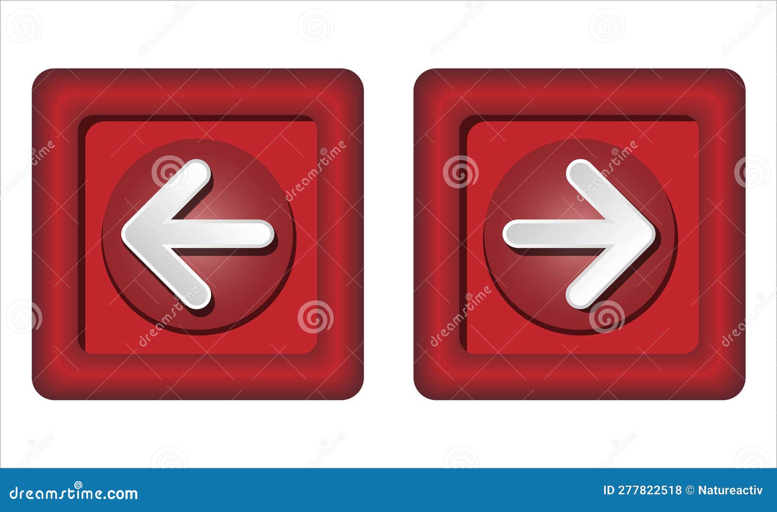 Right Left Buttons in Vector Illustration. Stock Vector - Illustration ...