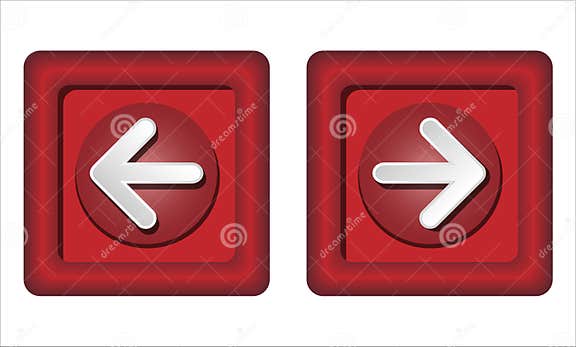 Right Left Buttons in Vector Illustration. Stock Vector - Illustration ...