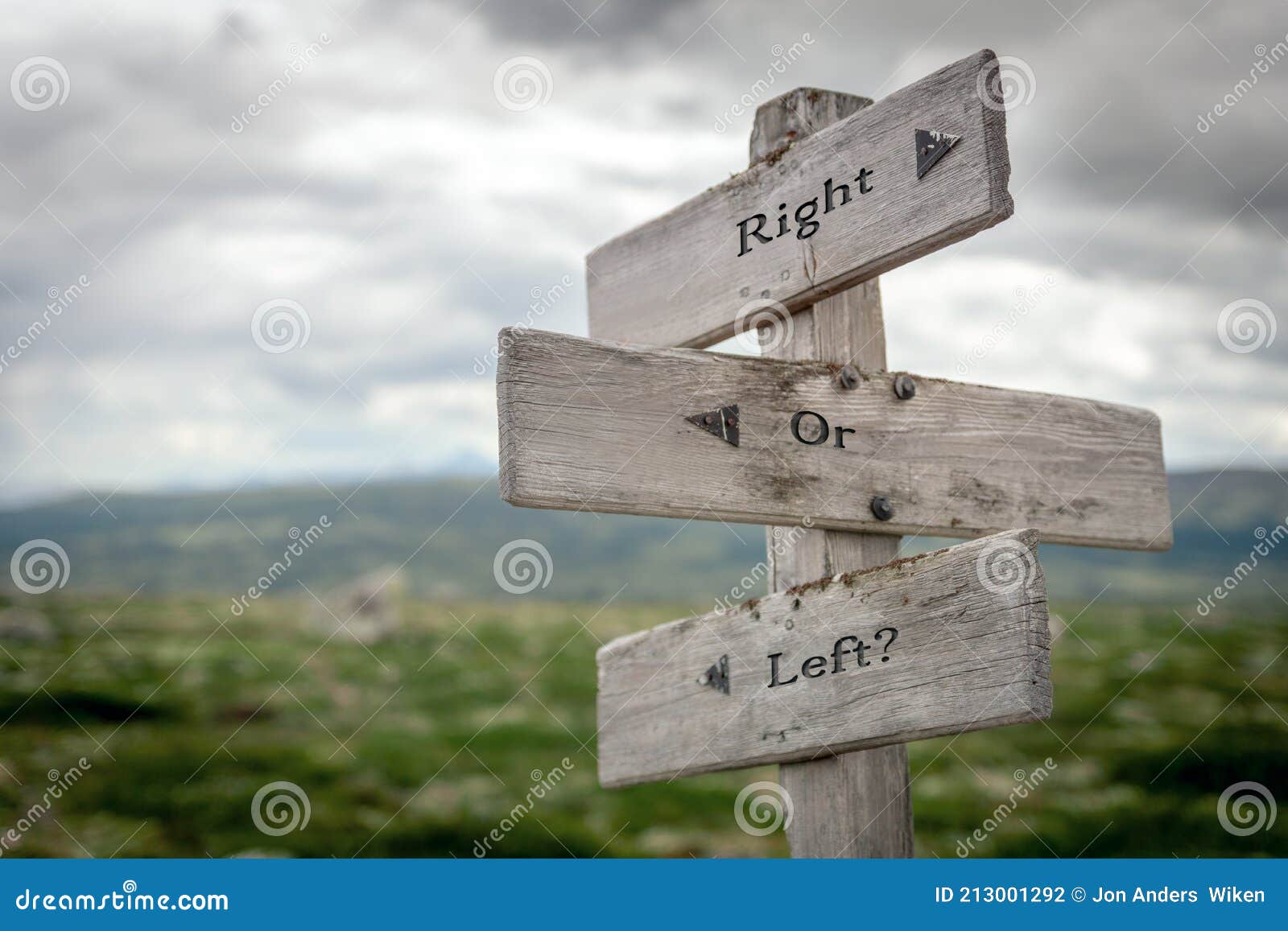 Right or Left Signpost Outdoors Stock Illustration - Illustration of ...