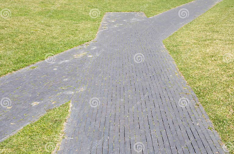 Right or Left or Straight on Stock Photo - Image of straight, path ...