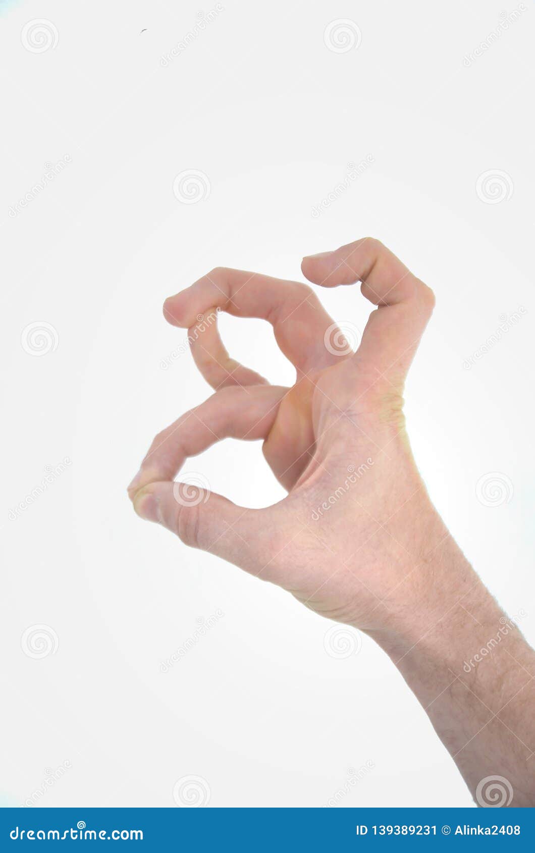 Right Male Hand, the Fingers of Which Depict a Pattern on a White ...