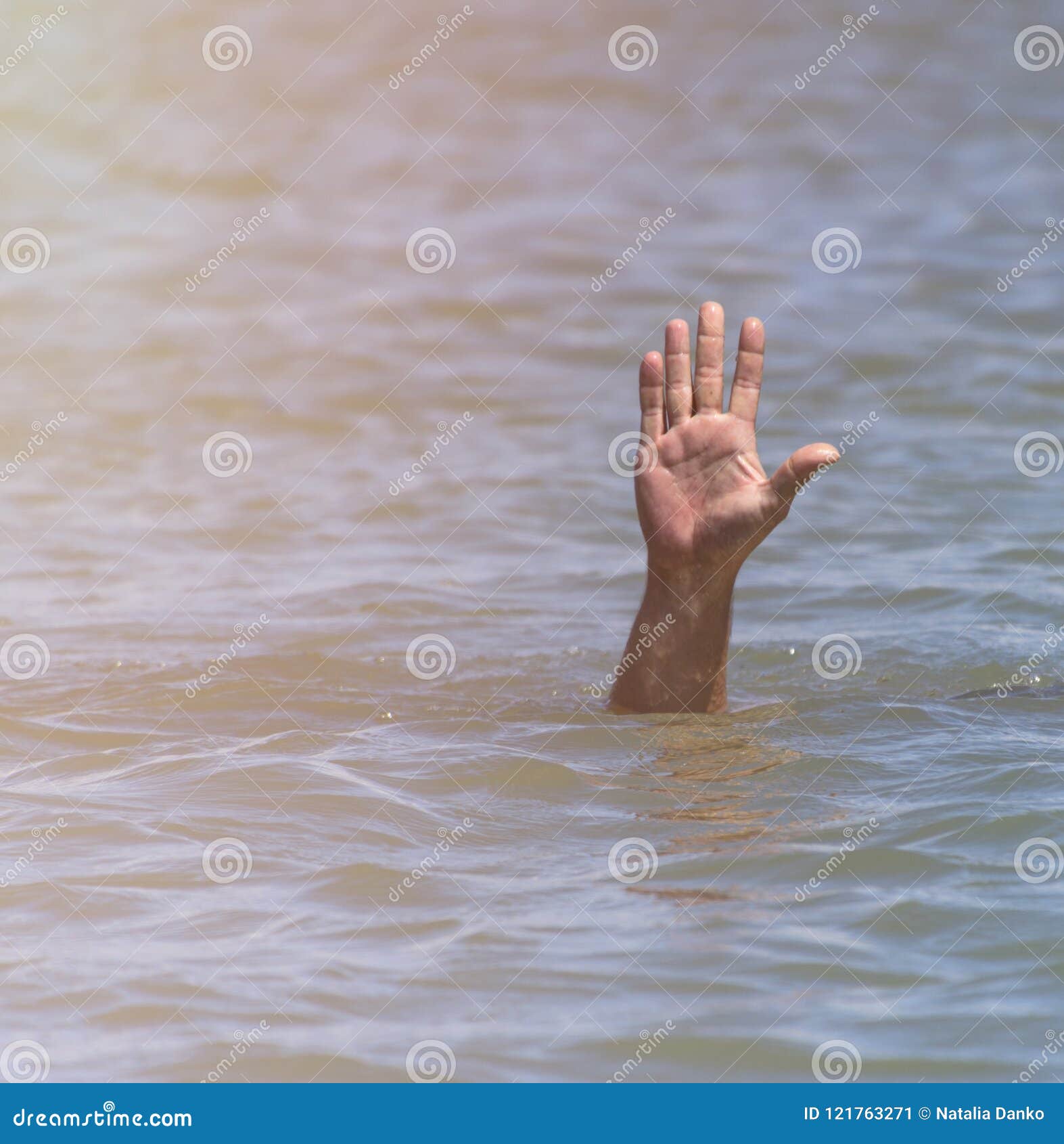 Gesture for the Help of a Drowning Man Stock Image - Image of ...