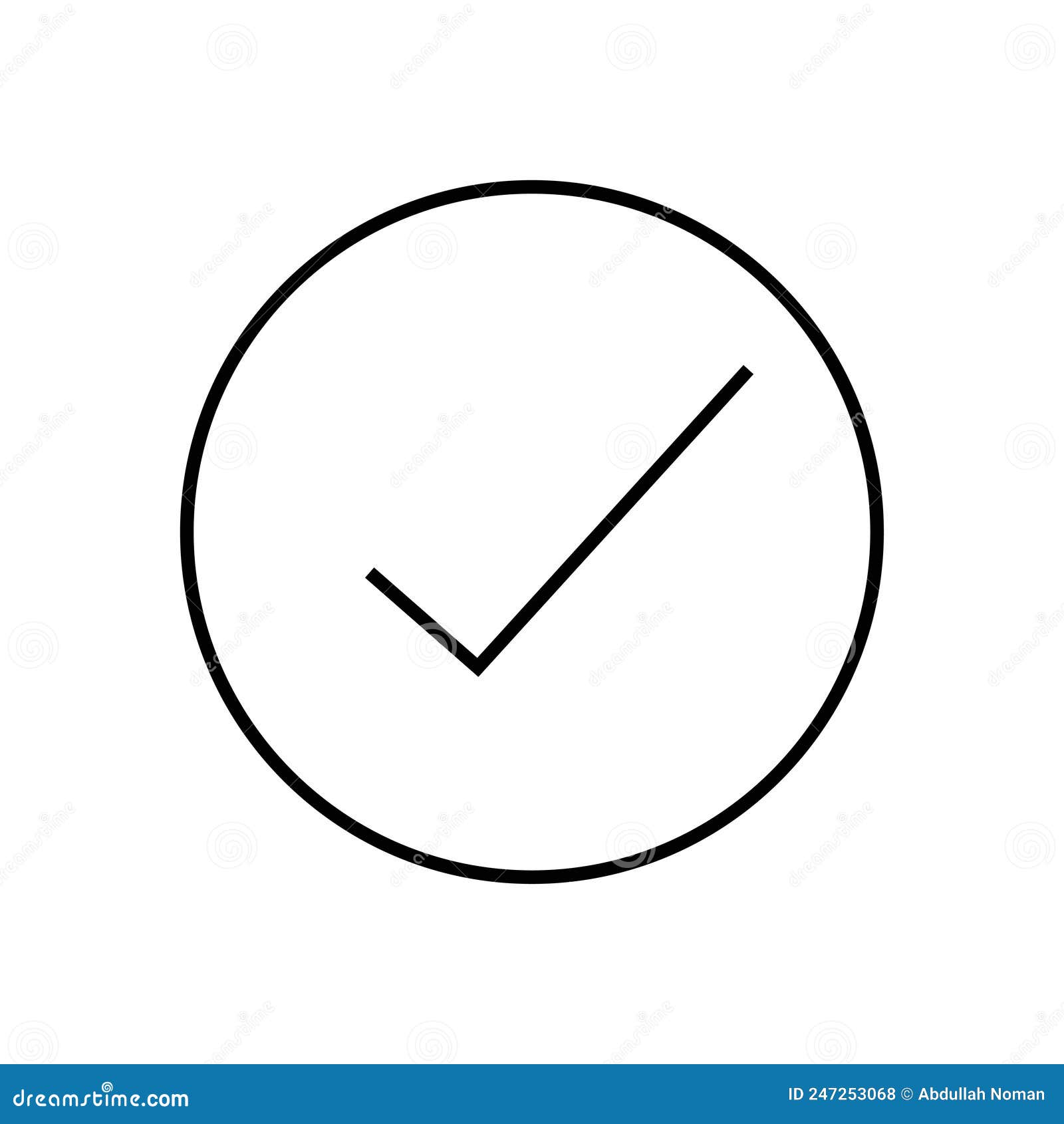 Right mark icon design stock vector. Illustration of completed - 247253068