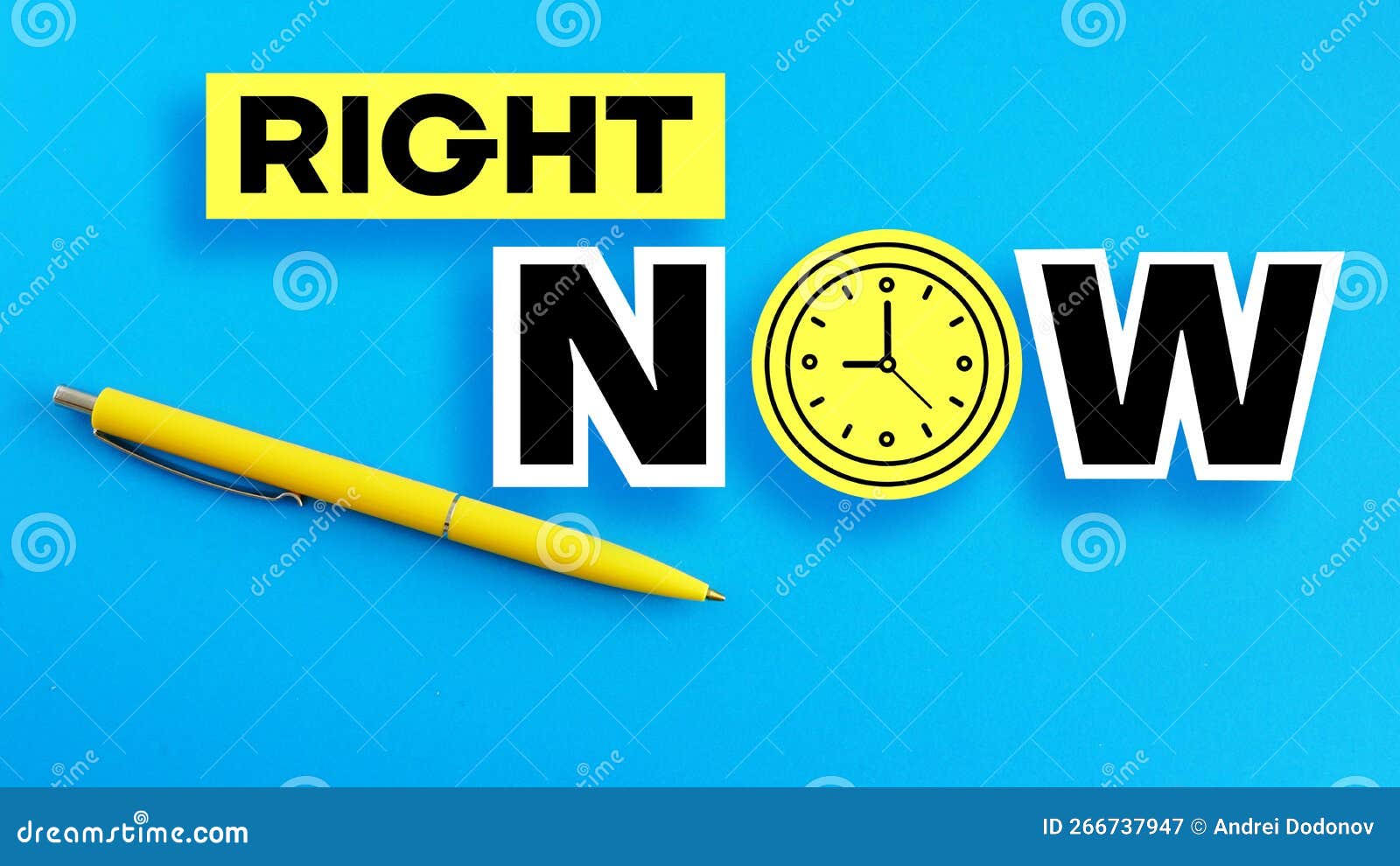 Right Now is Shown Using the Text Stock Image - Image of word, right ...