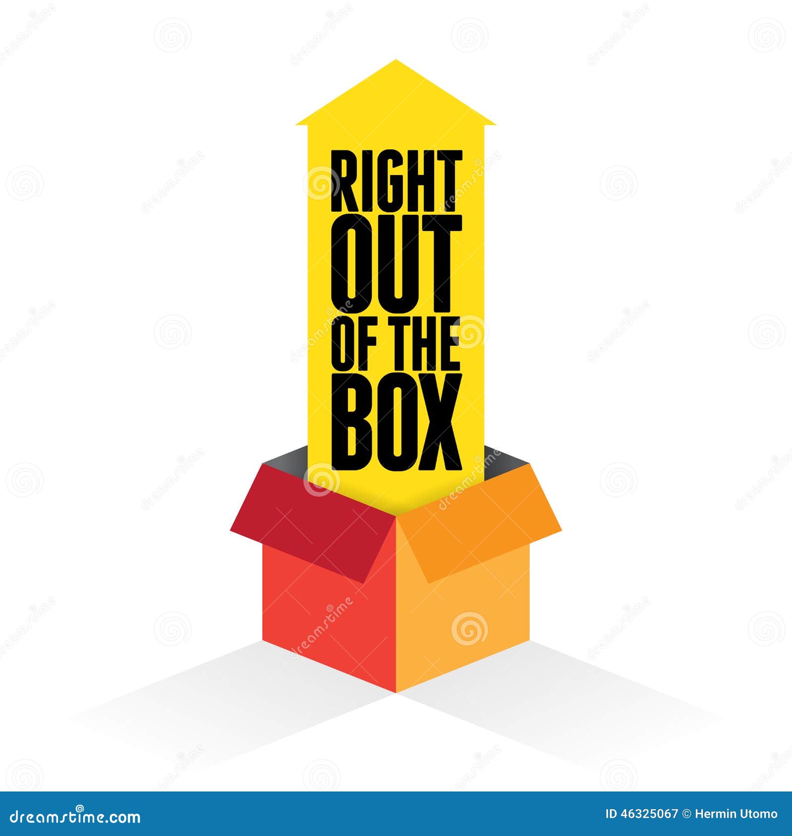 Right Out of the Box stock vector. Illustration of white - 46325067