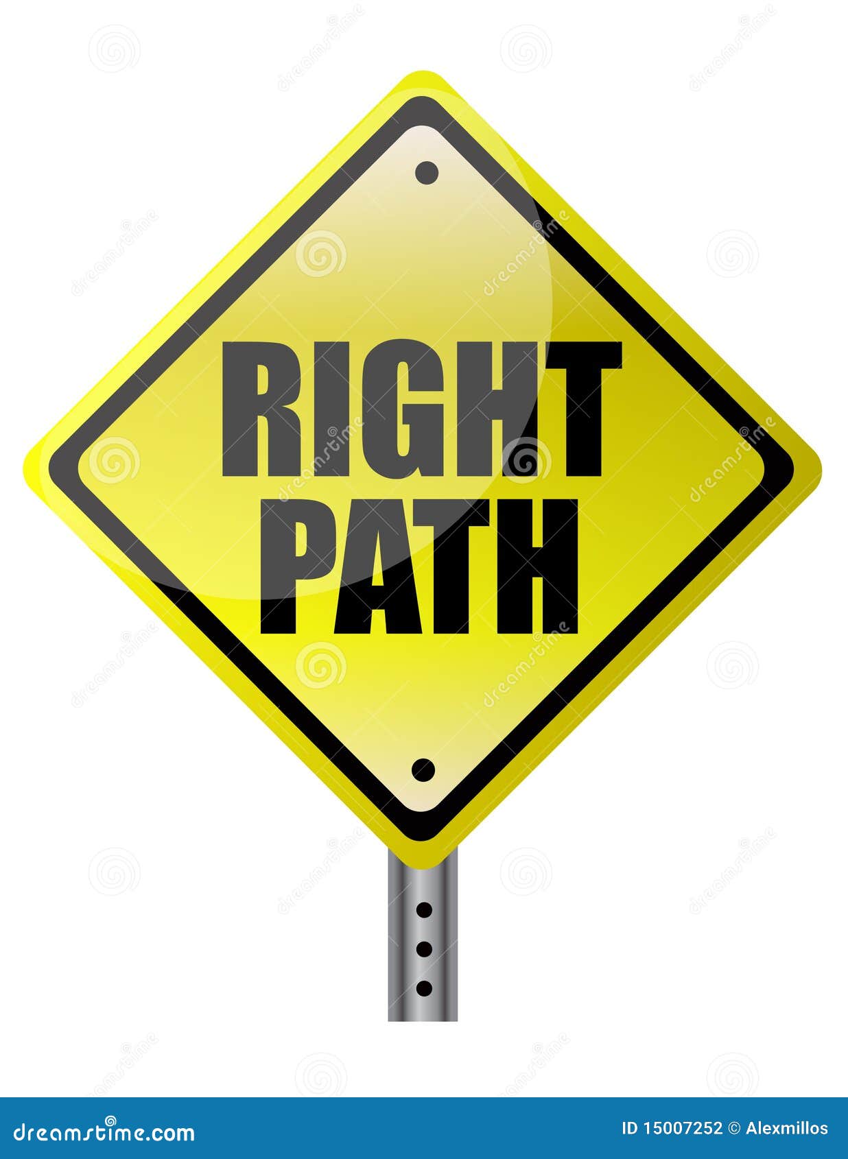 Right Path Street sign stock vector. Illustration of informative - 15007252