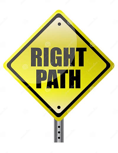 Right Path Street sign stock vector. Illustration of informative - 15007252