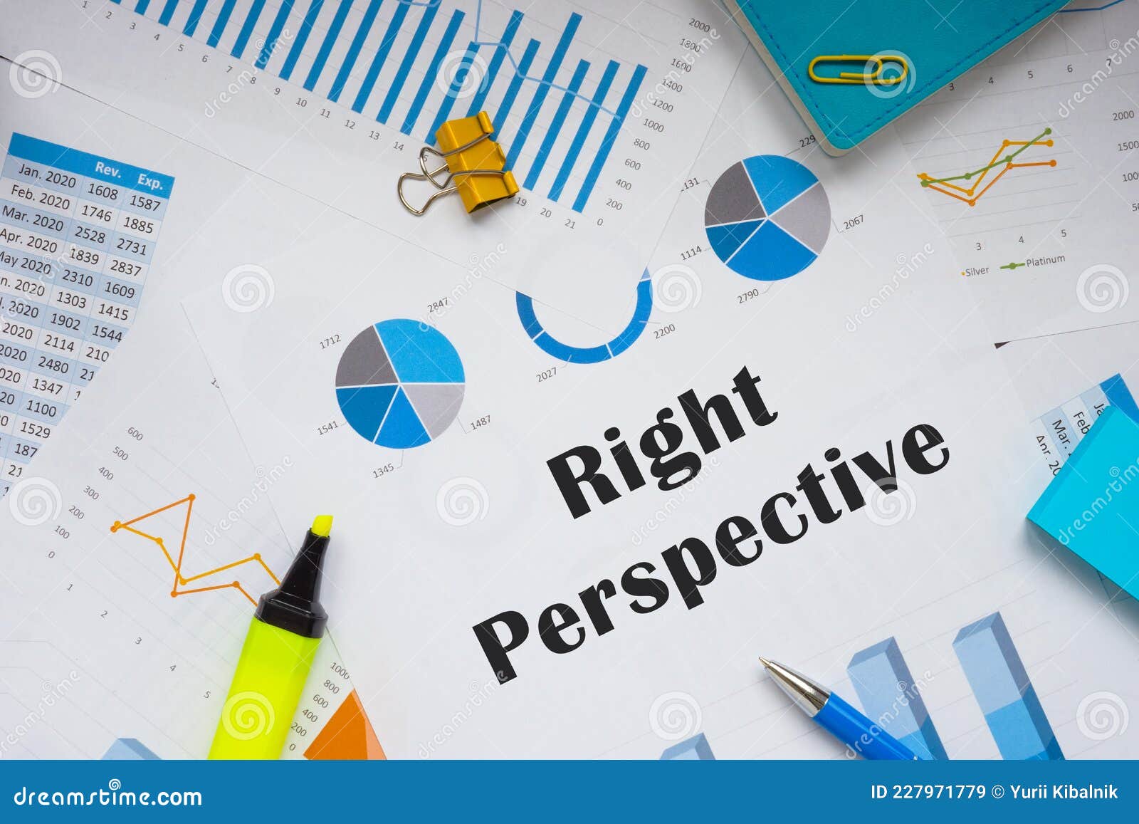 Right Perspective Sign on the Page Stock Image - Image of card ...