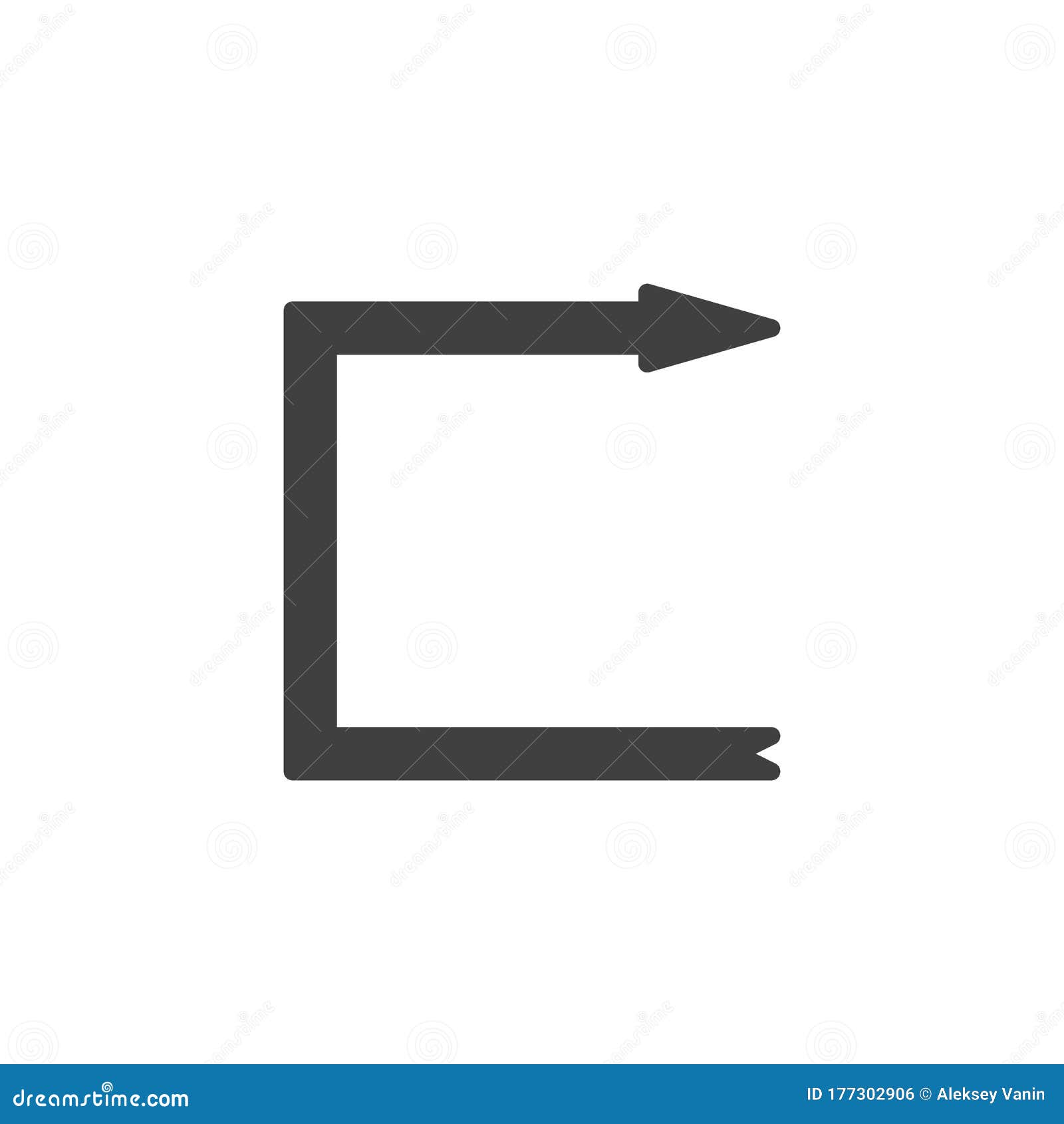 Right Pointer Arrow Vector Icon Stock Vector - Illustration of simple ...