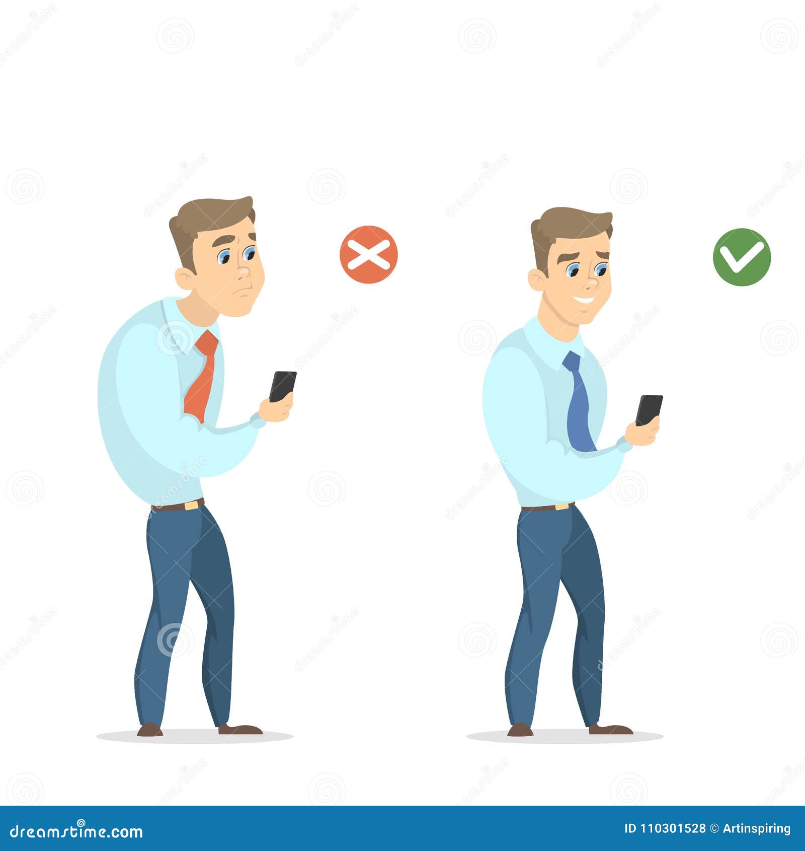 The right pose. stock vector. Illustration of correct - 110301528