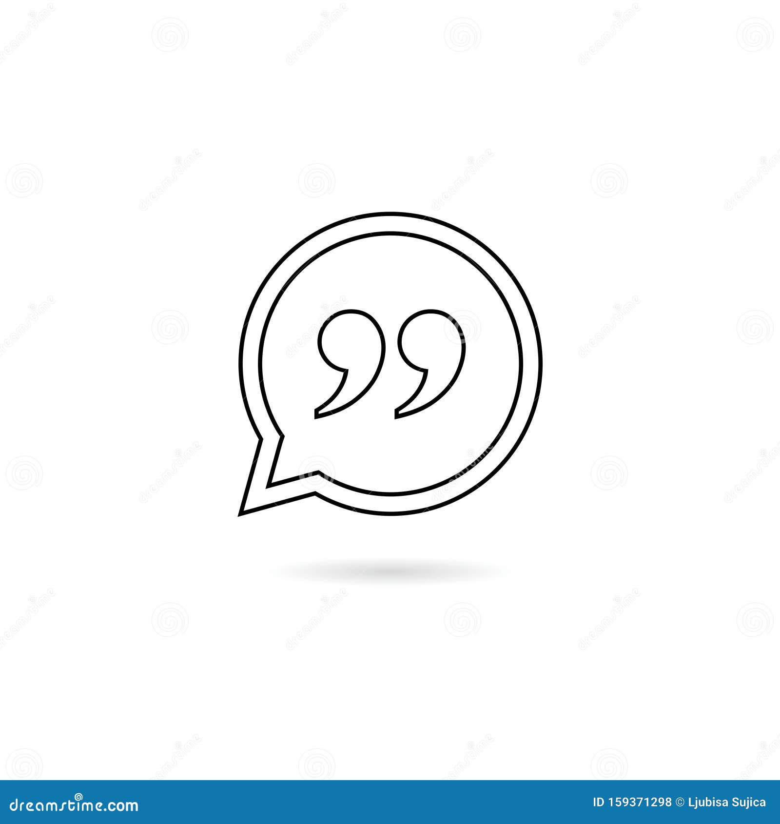 Right Quotes Icon Isolated on White Background Stock Vector ...