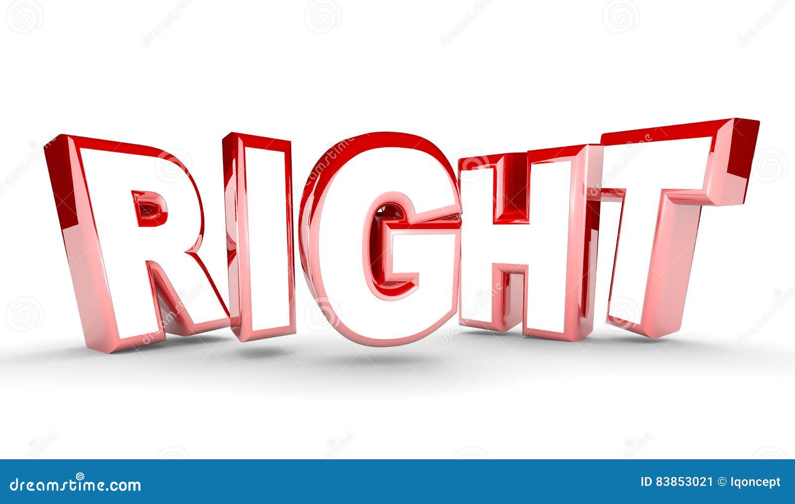 Right Red Word Letters Correct Accuracy Stock Illustration ...