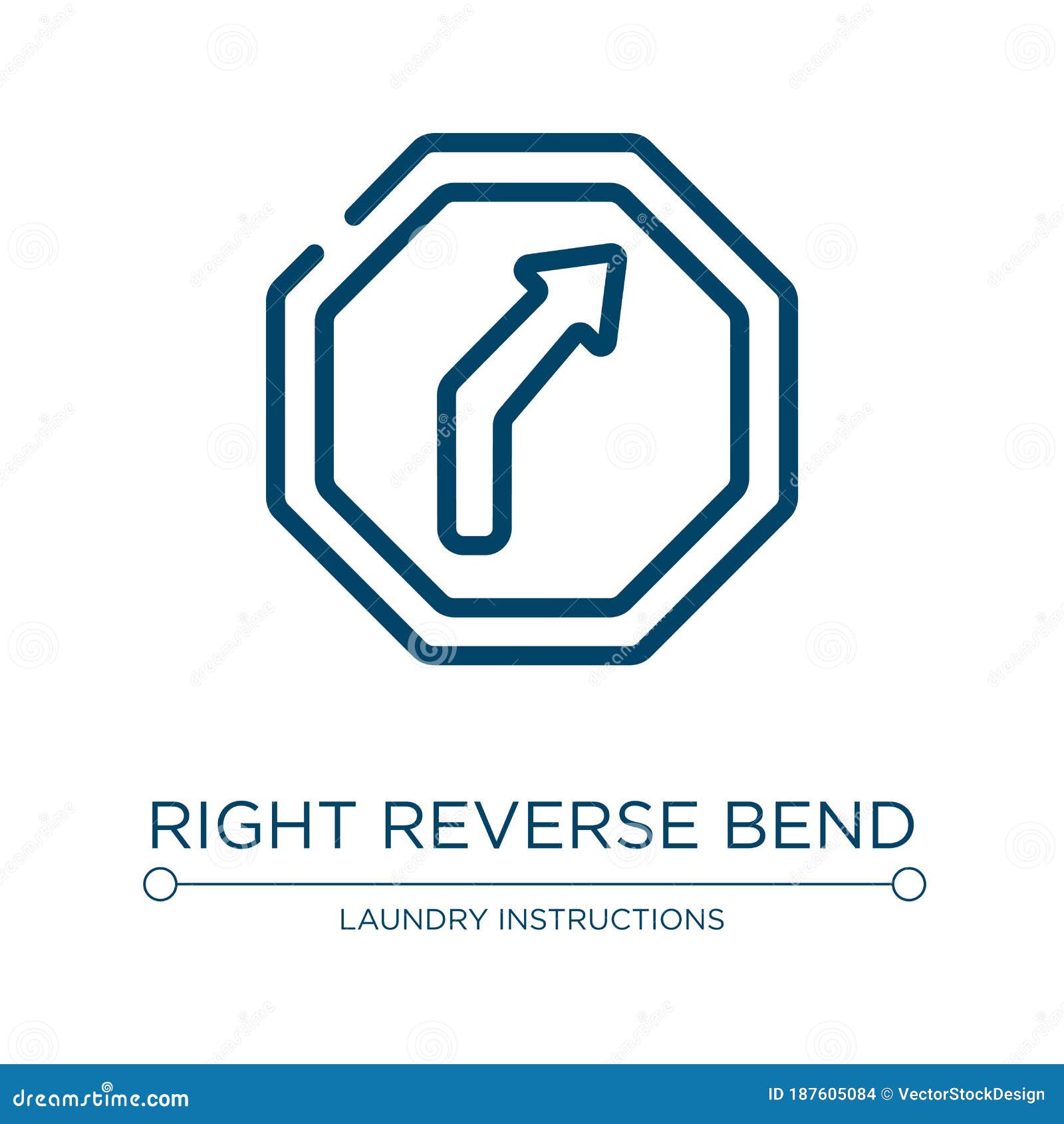 Right Reverse Bend Icon. Linear Vector Illustration from Traffic Signs ...